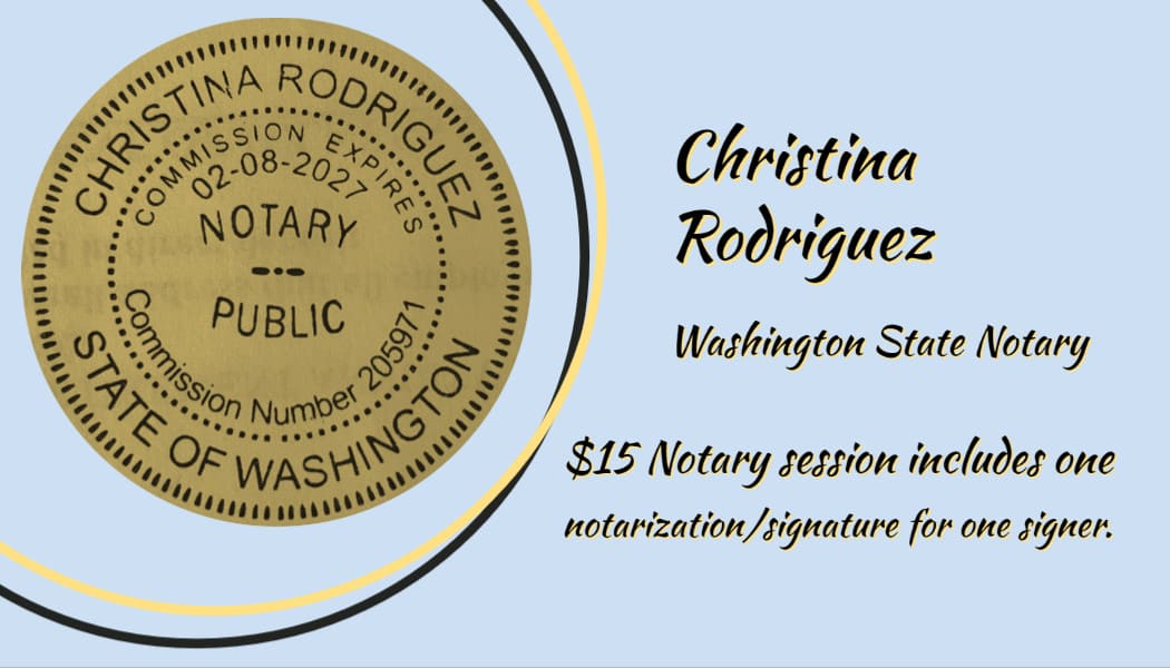 Washington State Notary Acknowledgement Requirements For Application ...