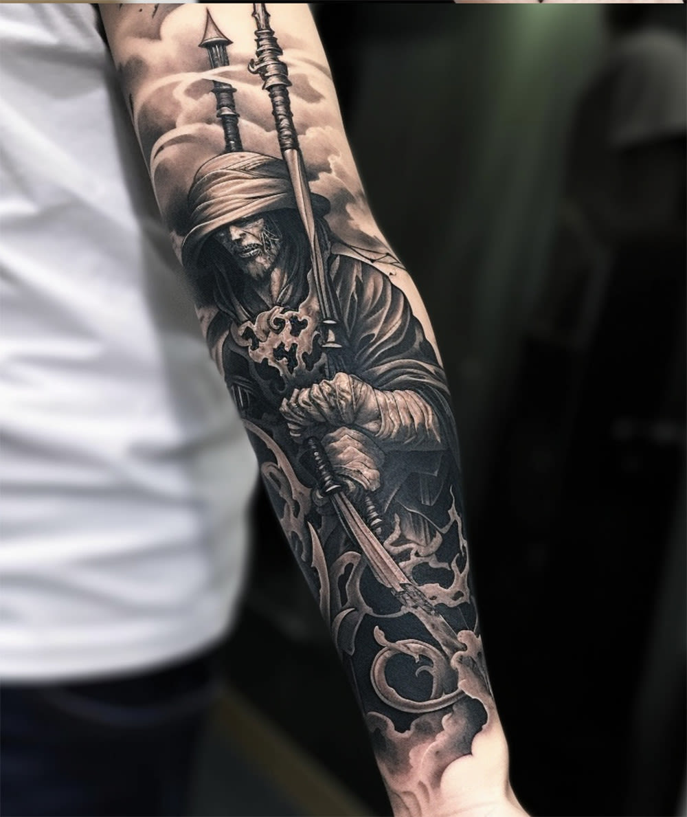 Afro Samurai Tattoo Afro Samurai Anime Poster Canvas Wall Art Picture