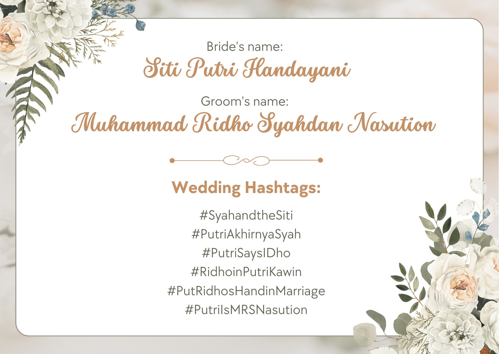 How to make a wedding hashtag 60 photos - Astyledwedding.com