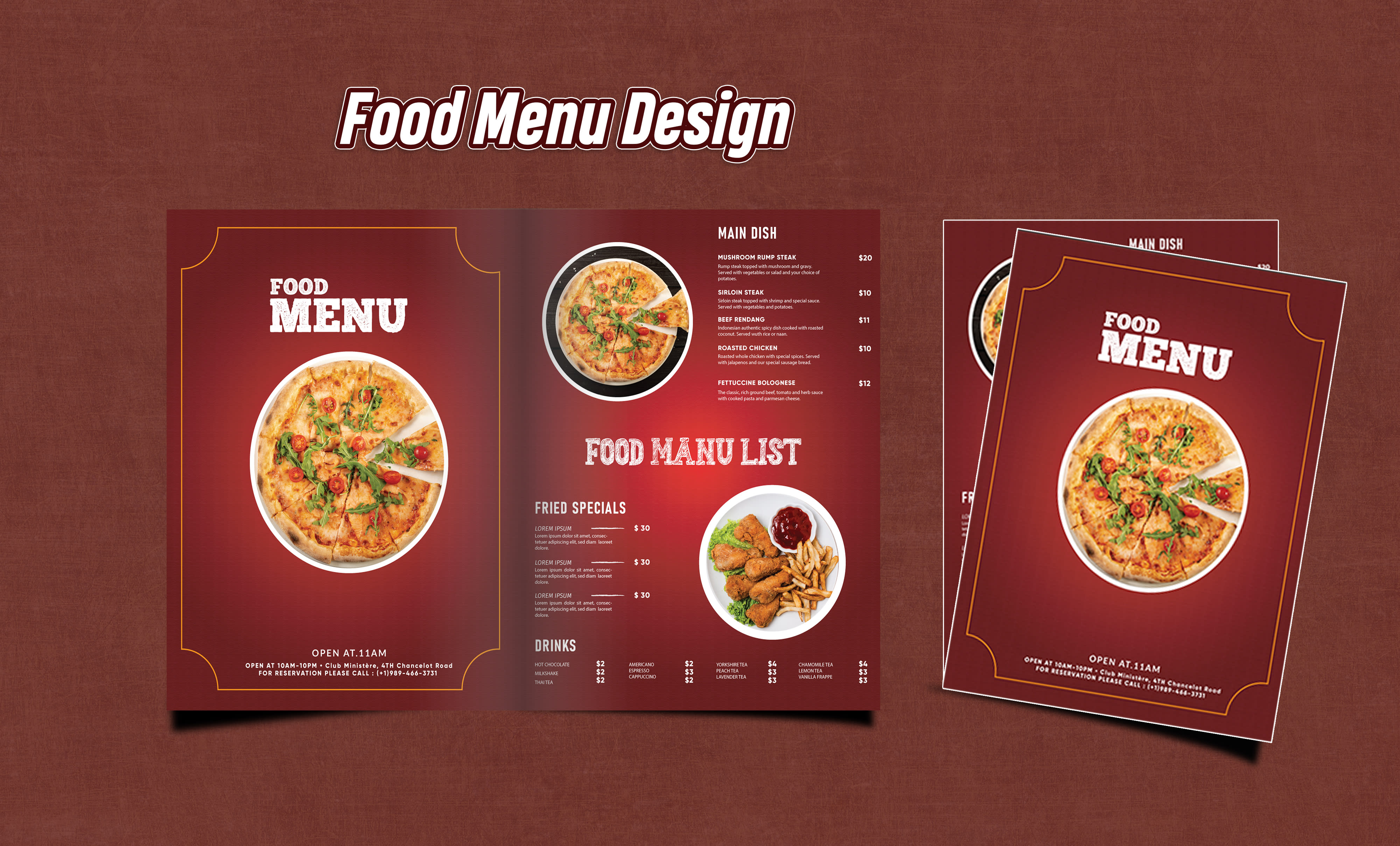Design Modern Menu Restaurant Menu Digital Menu