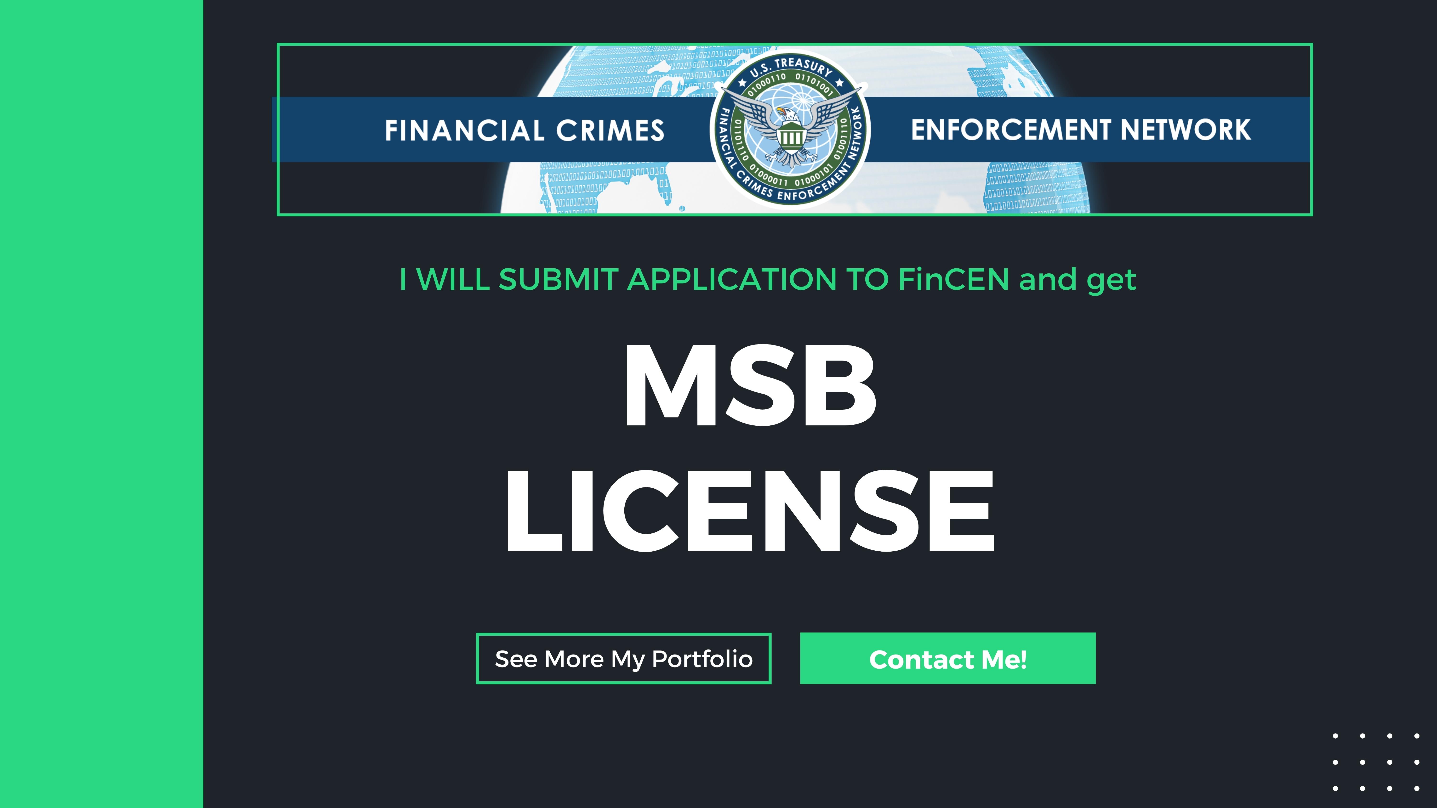 do msb registration, getting license from fincen department