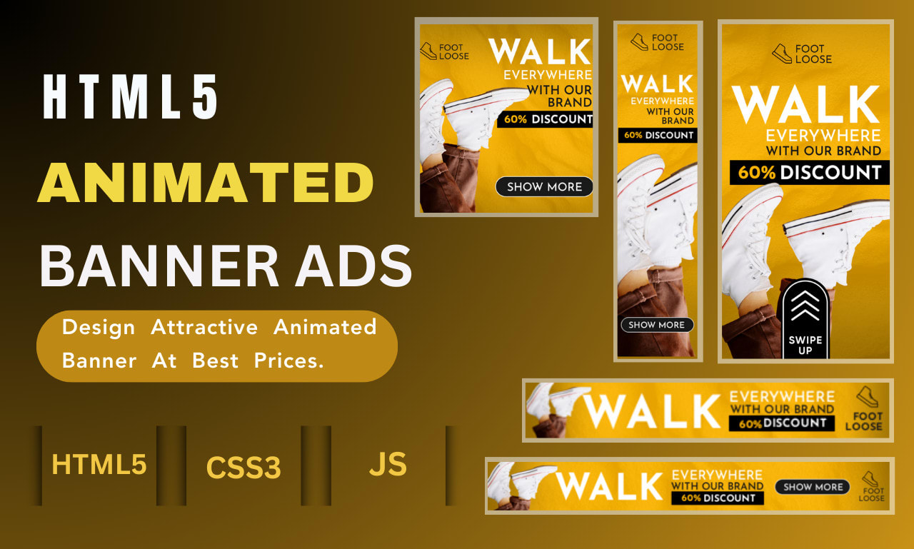 Business HTML5 wholeselling Animated Banner