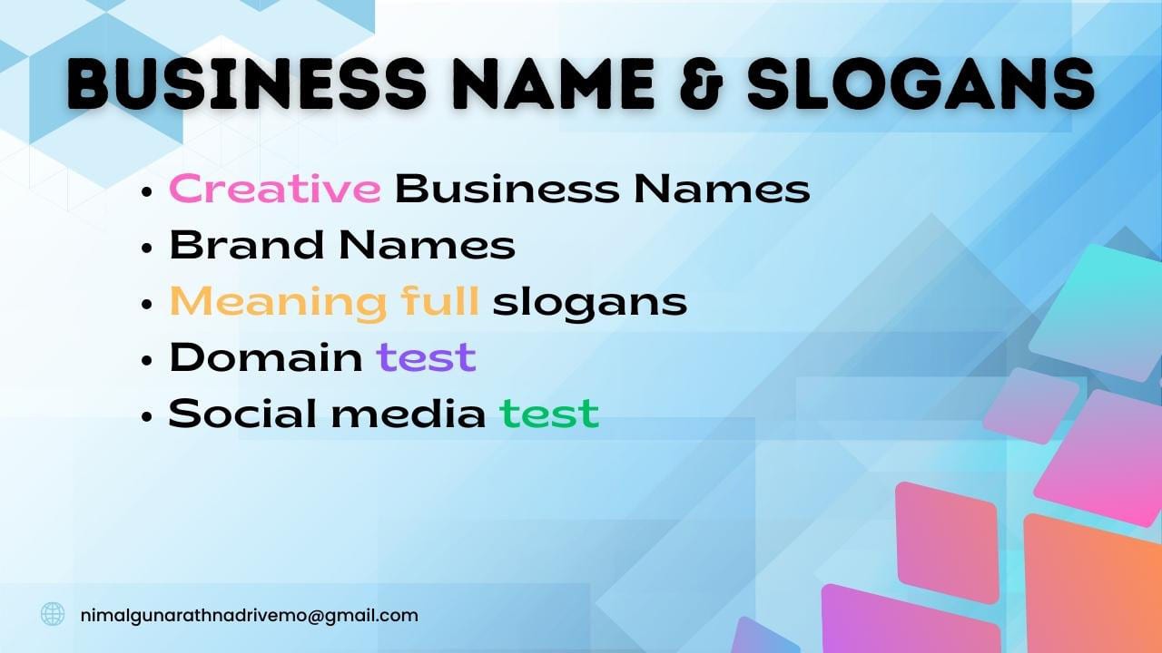 Business Names How To Choose The Perfect Name For Your Business | Step
