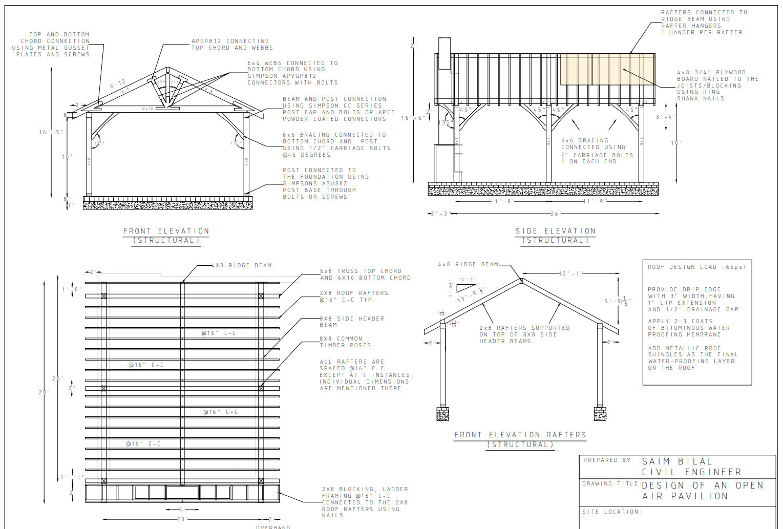 Drawing Construction Detail Pergola Pergola Design And Construction