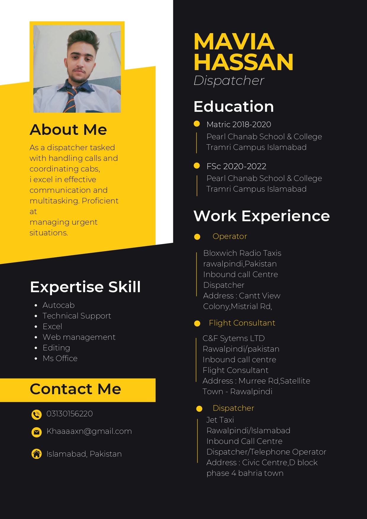 Business Card Resume