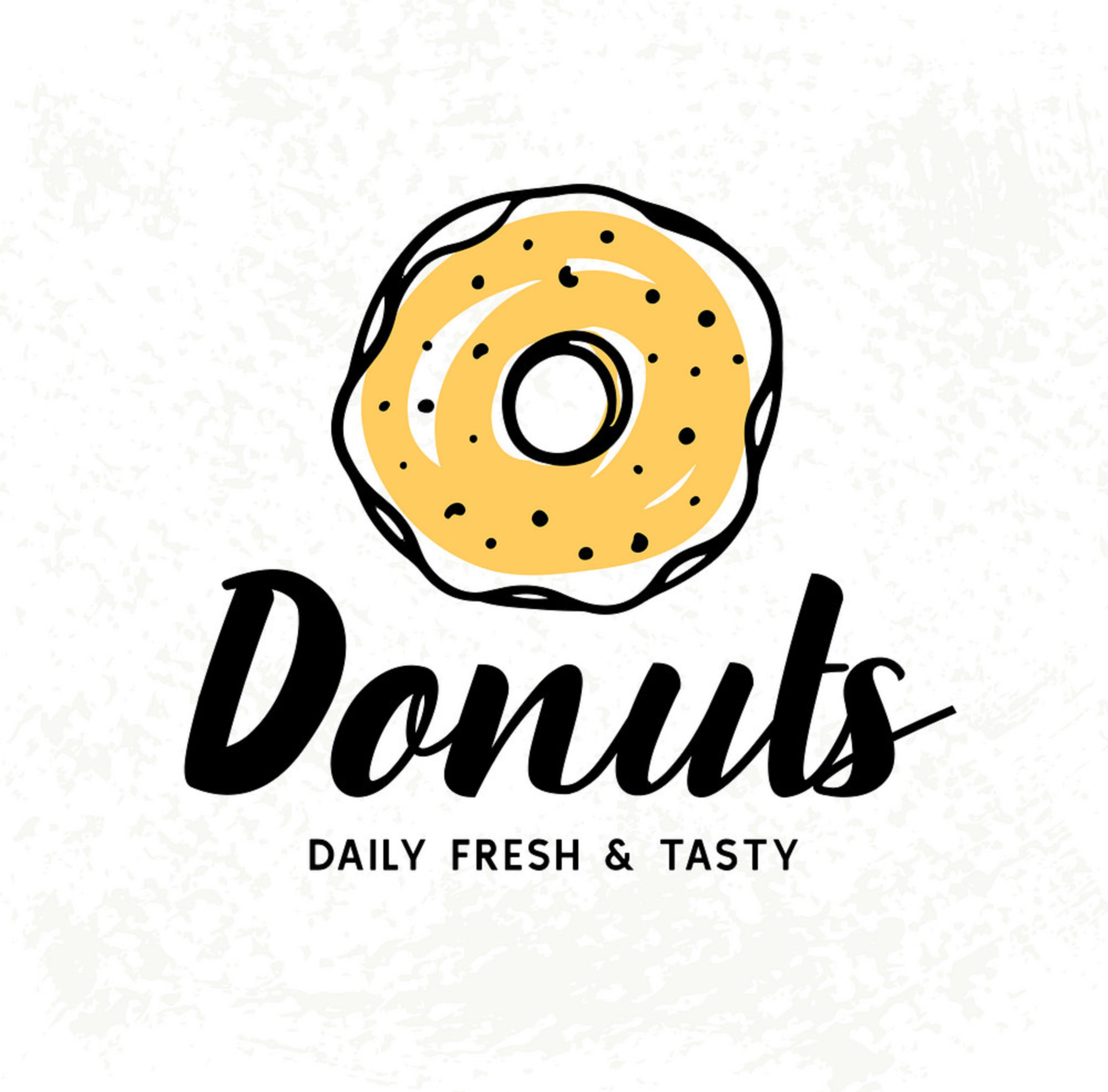 Vintage Donut Logo Donuts Logo Design Template Royalty Free Vector