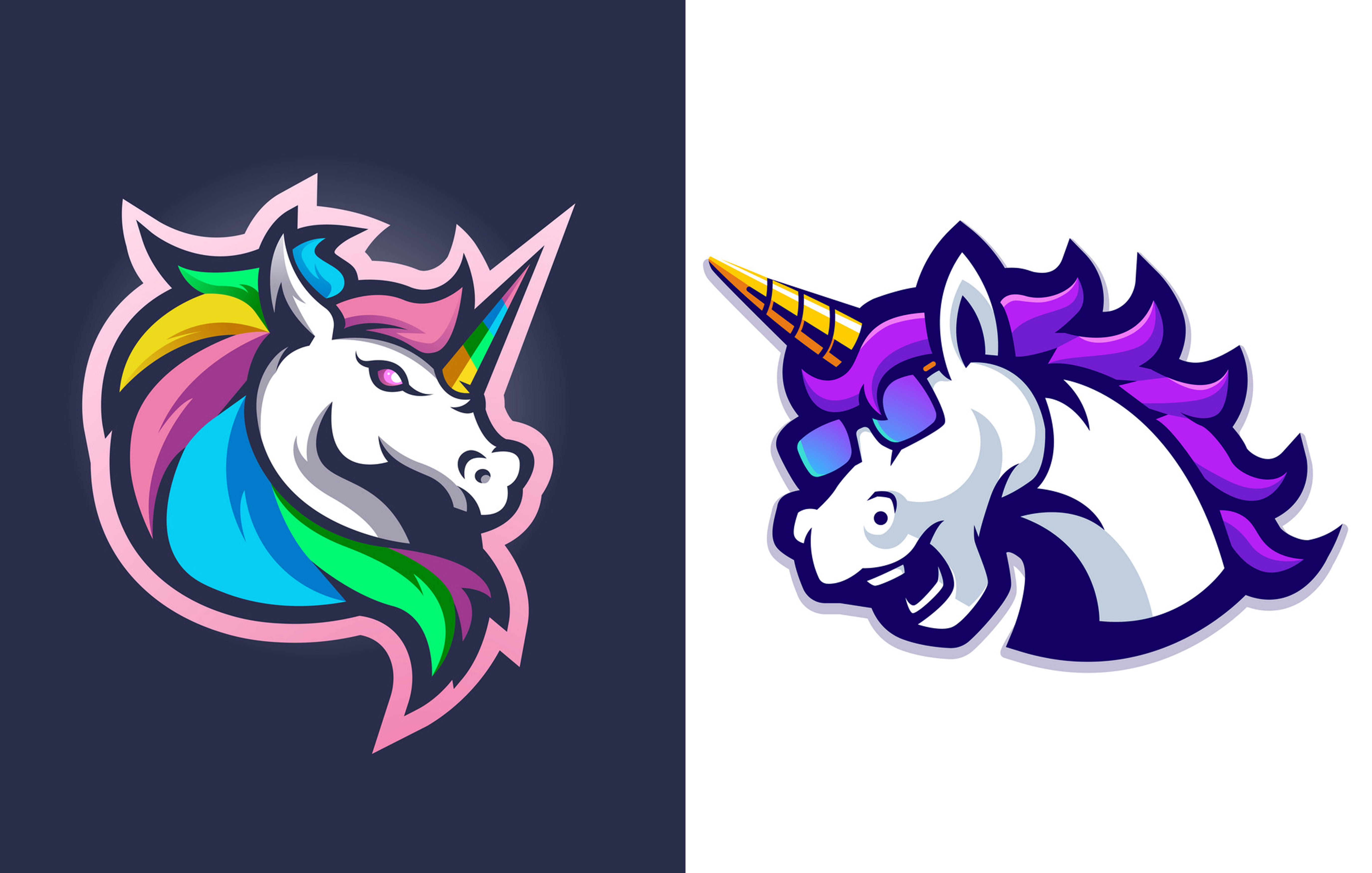Unicorn Head Logo