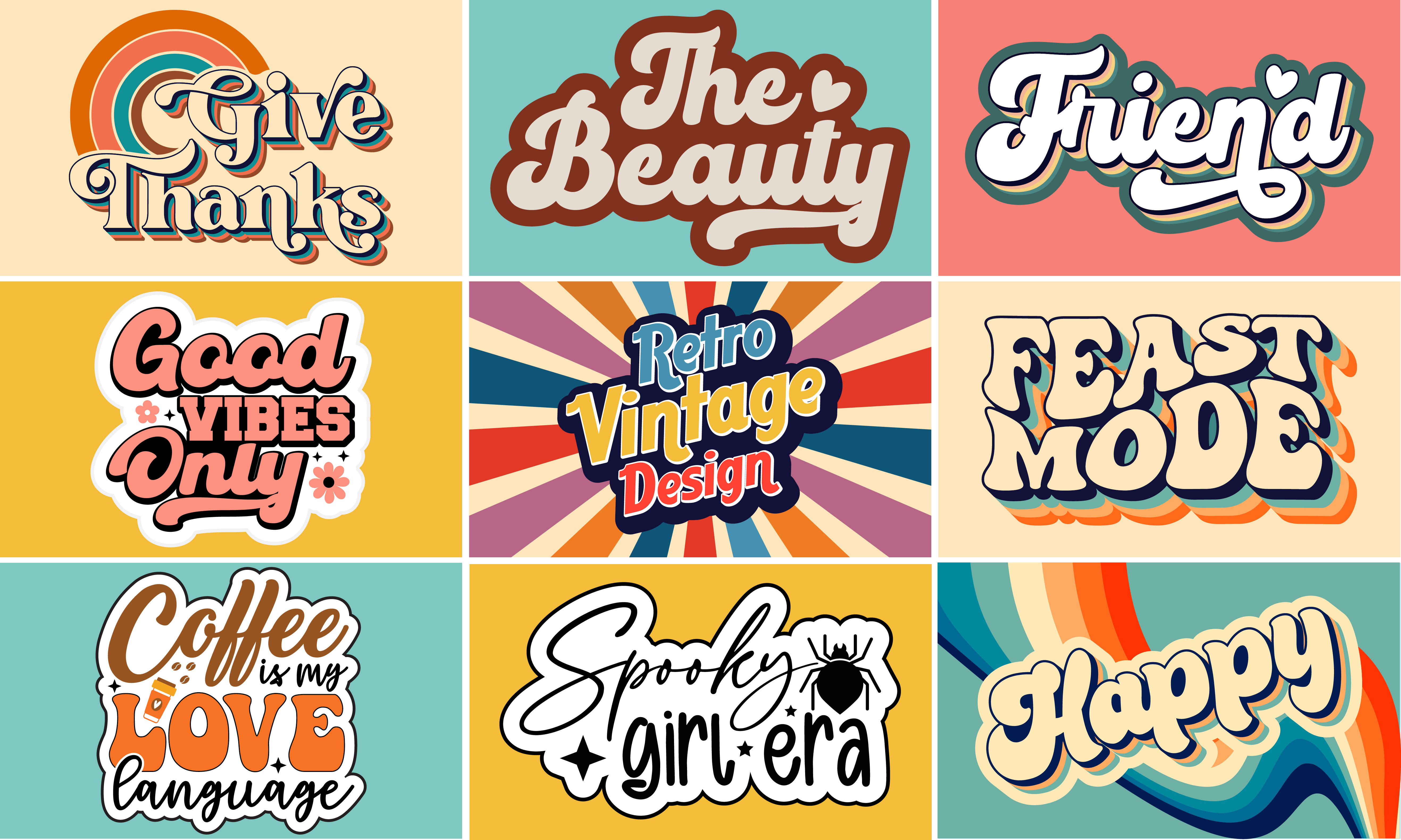 70s Hippie Logo