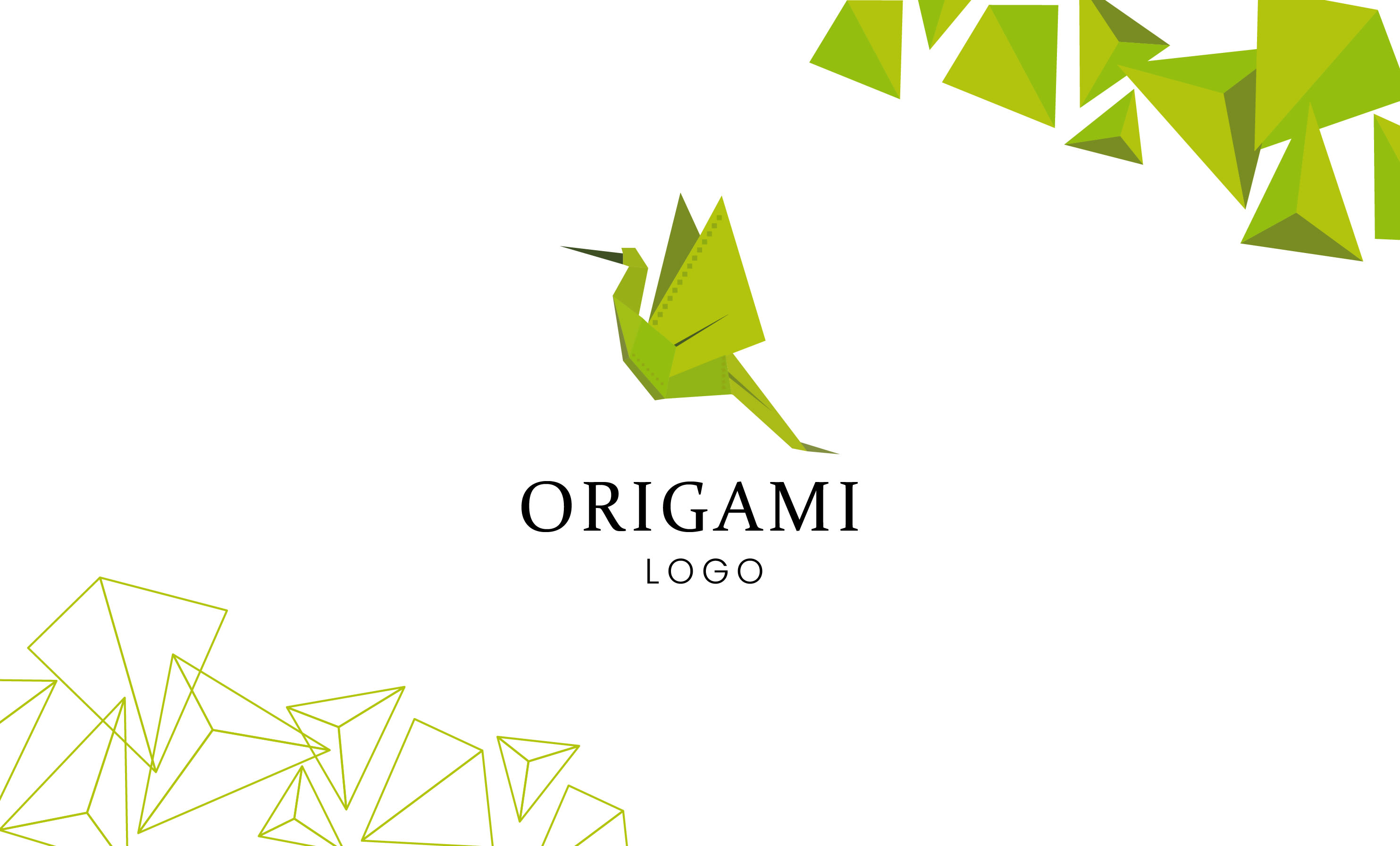 Origami Logo Design Premium Vector | Colorfully Origami Set Logo