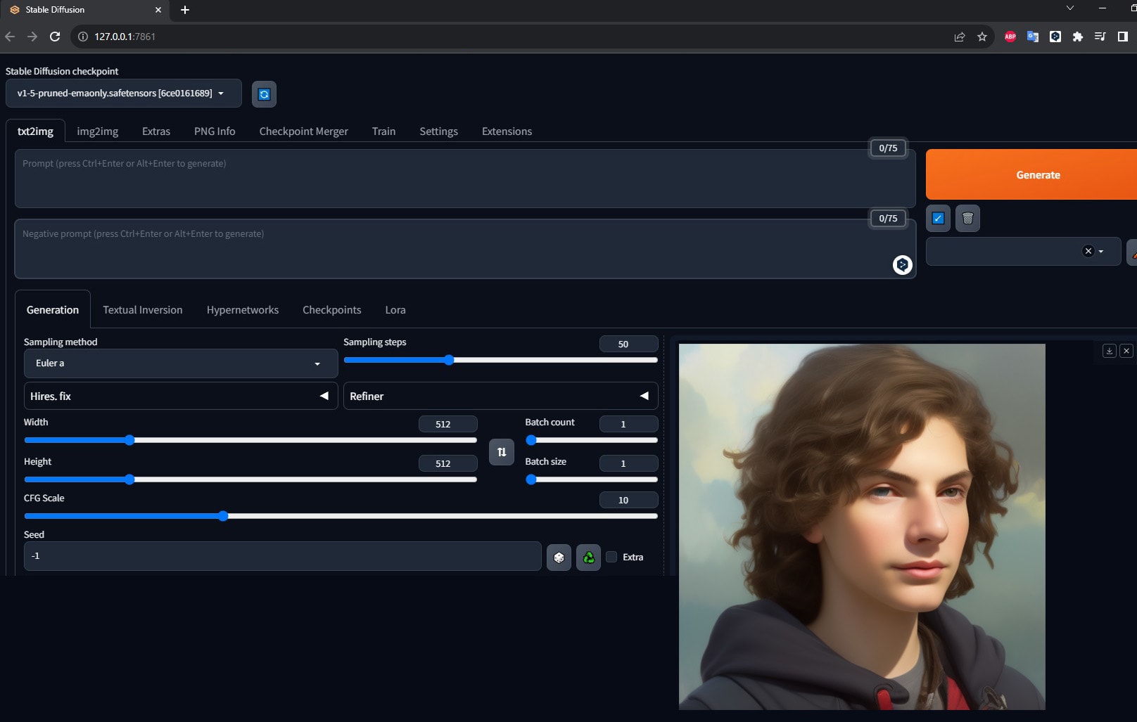 Hosting an AI image generator with Stable Diffusion WebUI