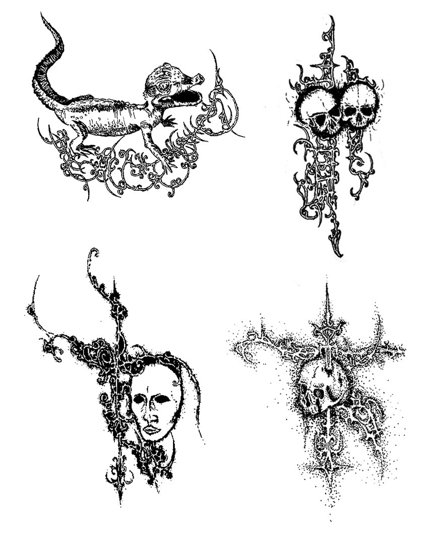 Cyber sigilism tattoo stencil - Bronctattooaus.com