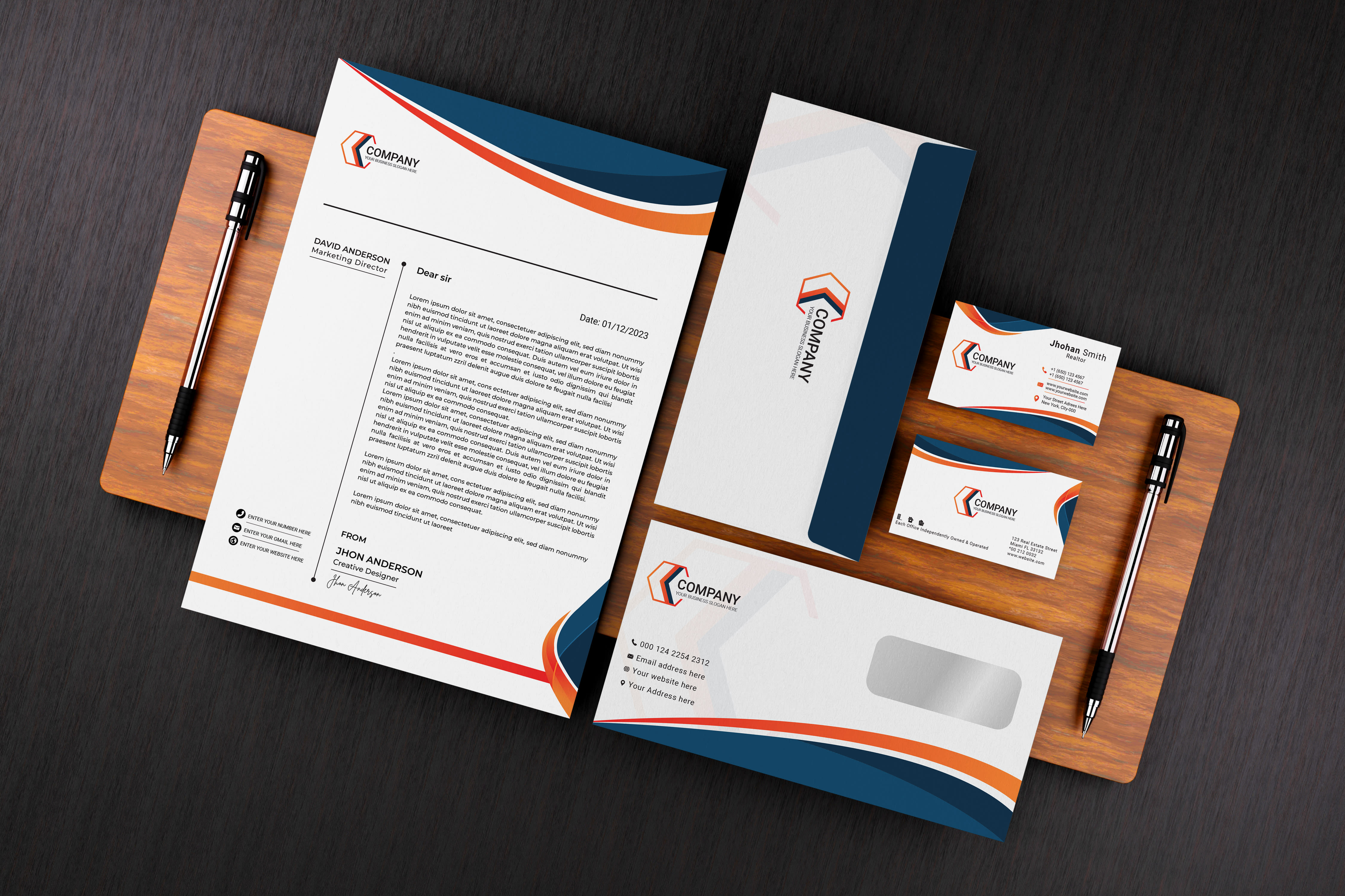 Corporate Stationery 5 Free Corporate Branding Stationery Mockups PSD