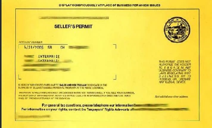 Seller S Permit Get A California Seller's Permit Seller's Permit