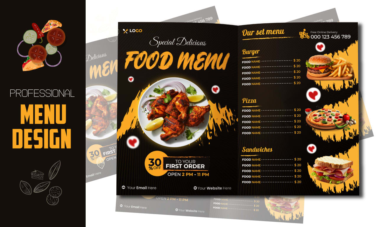 Modelli Di Progettazione Del Menu Board Design Service | Progetti Con