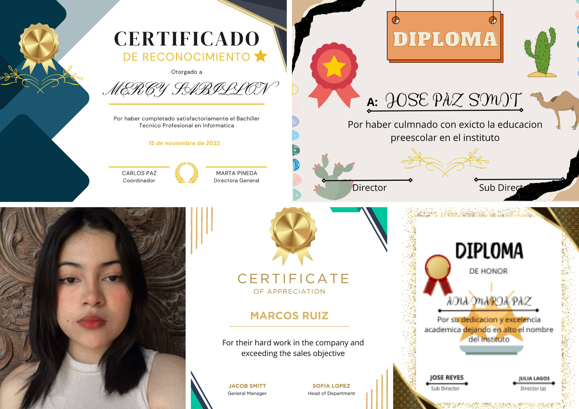 Certificados Preescolares Imprimibles Artista Diseño De Plantilla De