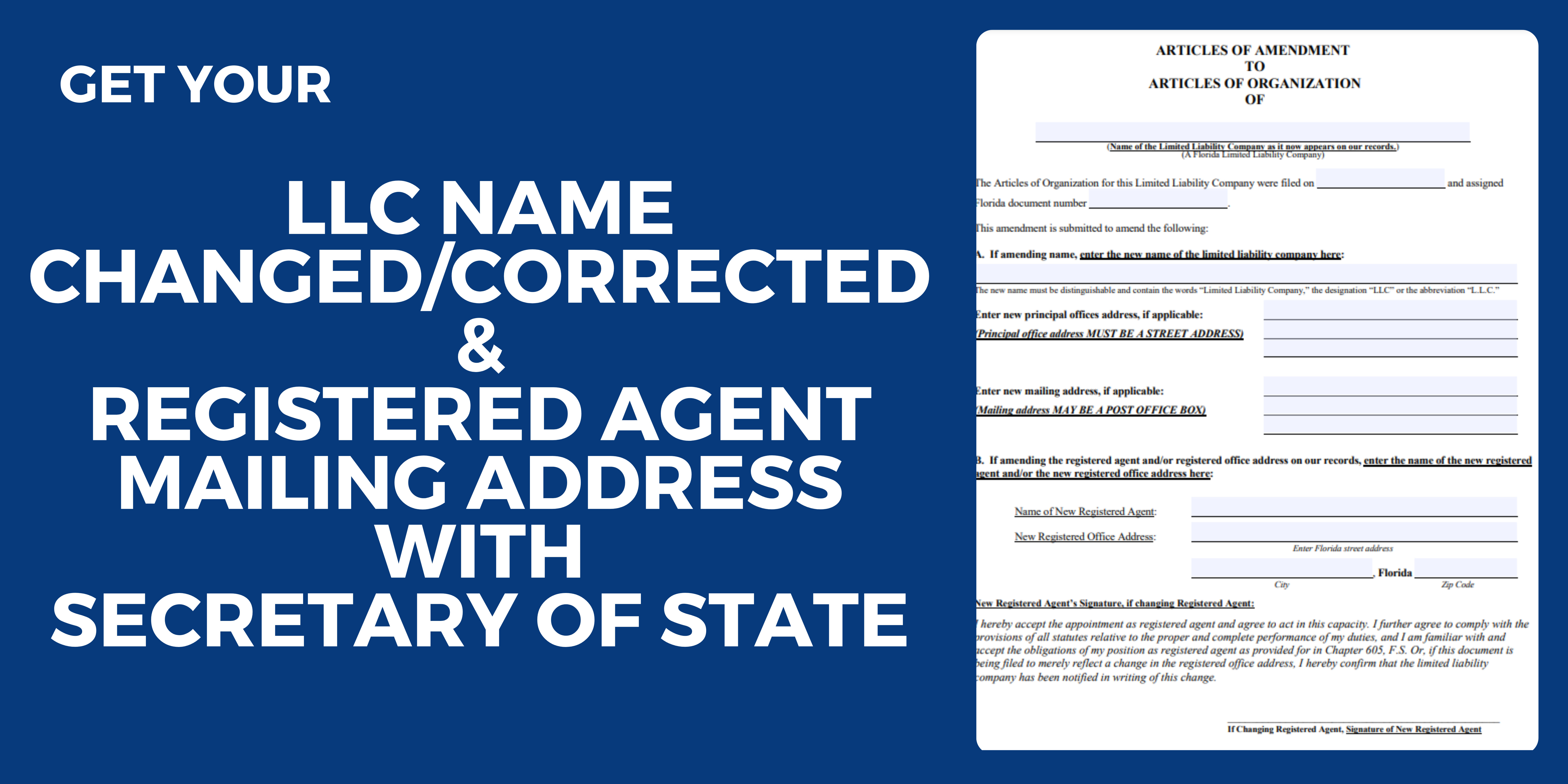 Why Do I Need A Registered Agent Address How Do I Change My Registered