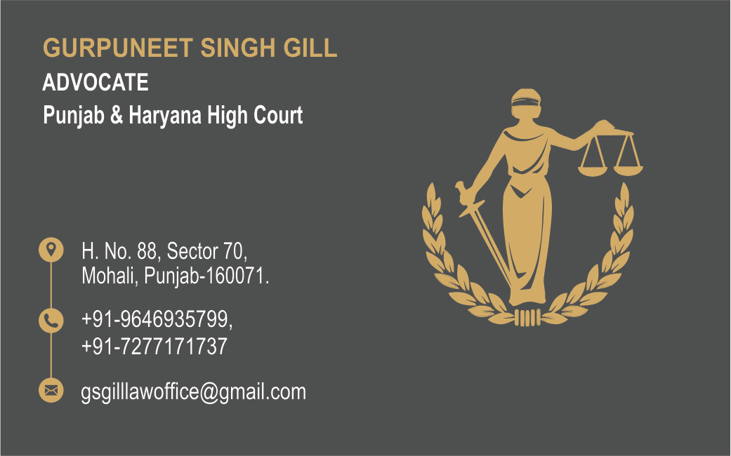 Indian Advocate Visiting Card