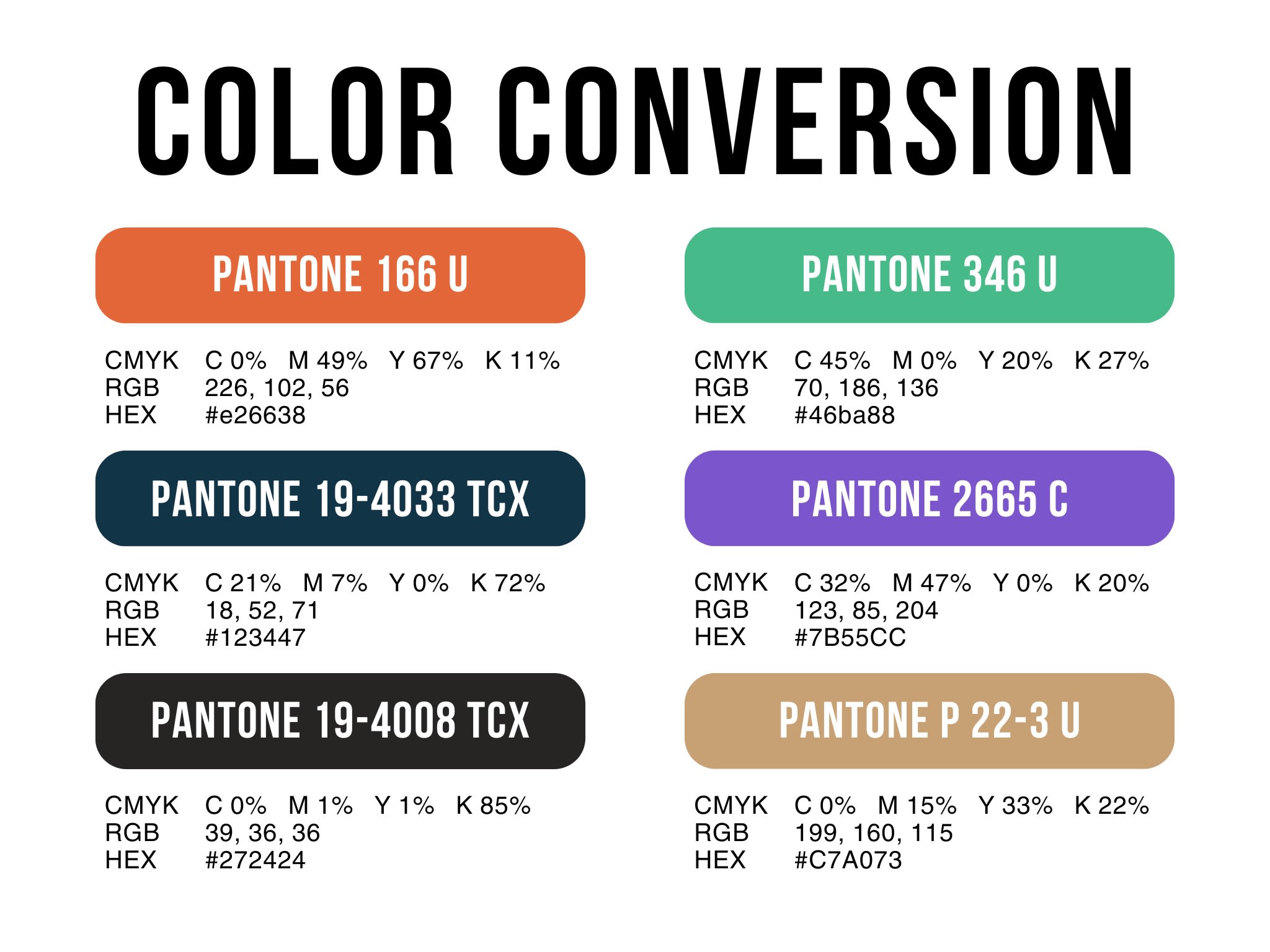Pms Color Chart Conversion To Cmyk Values Chart - Infoupdate.org