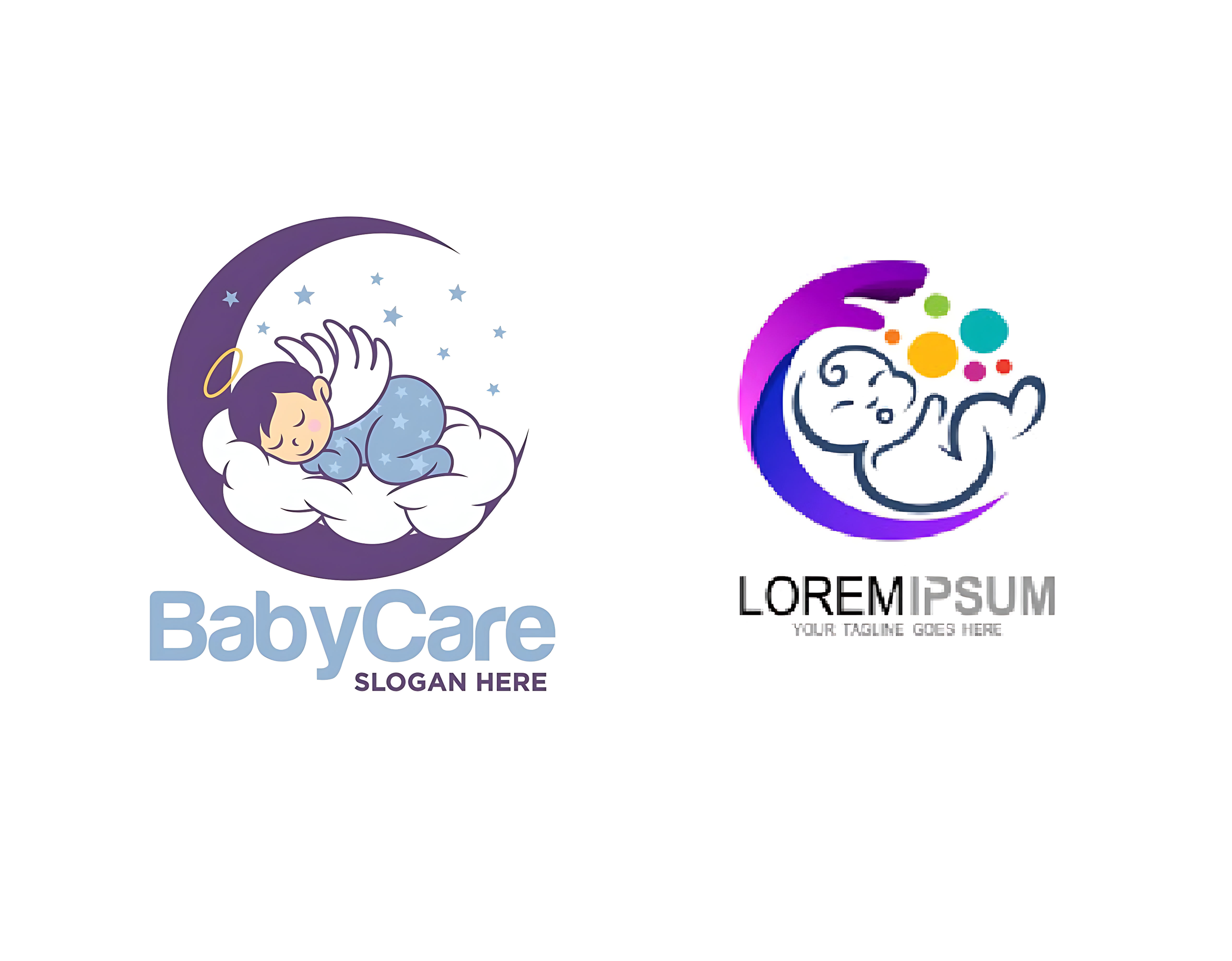 child care logo vector