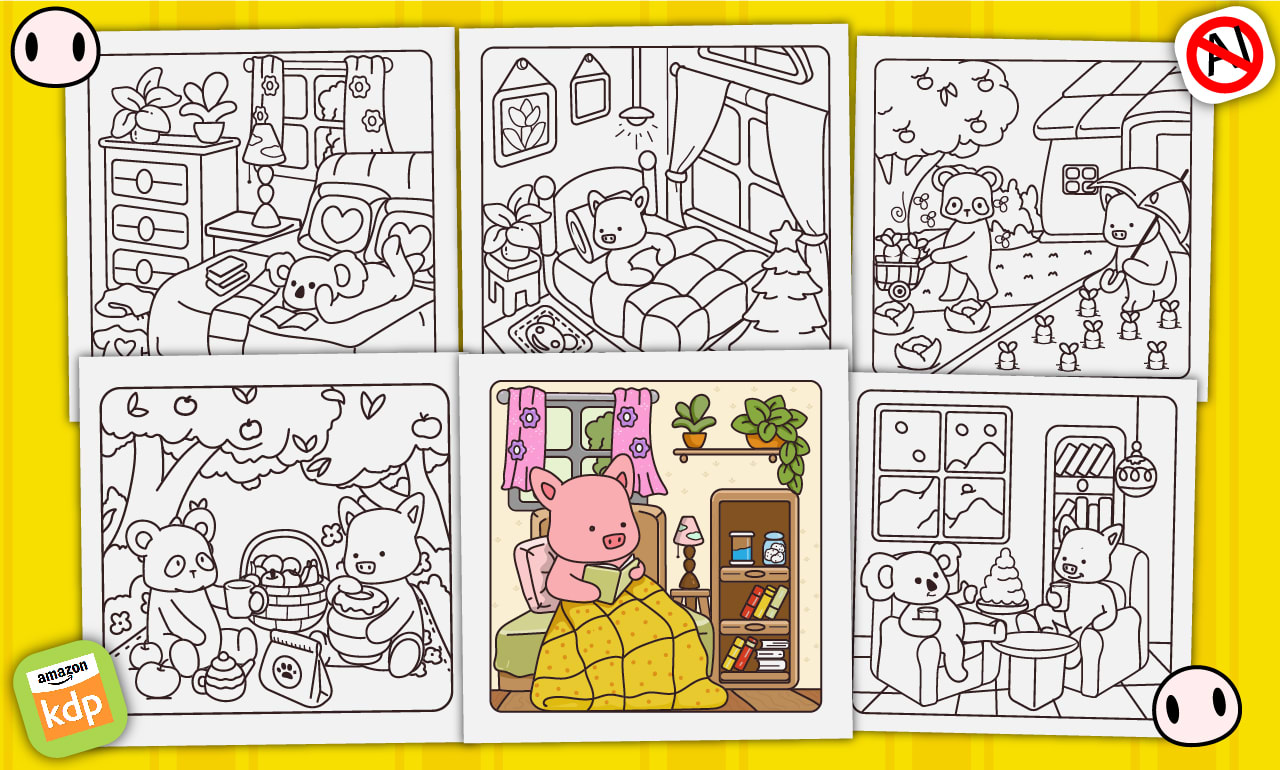coloring book pages cozy