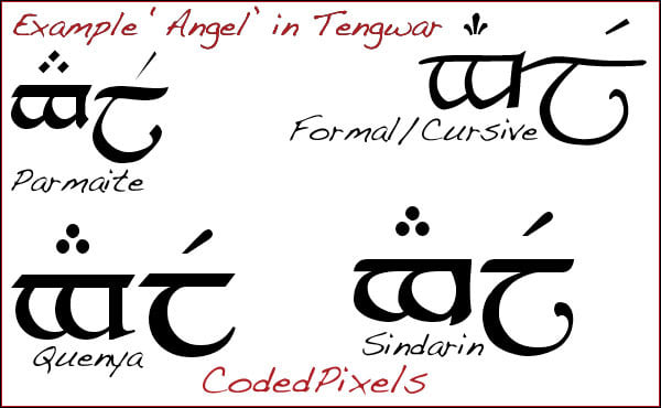 Elvish Tengwar Font