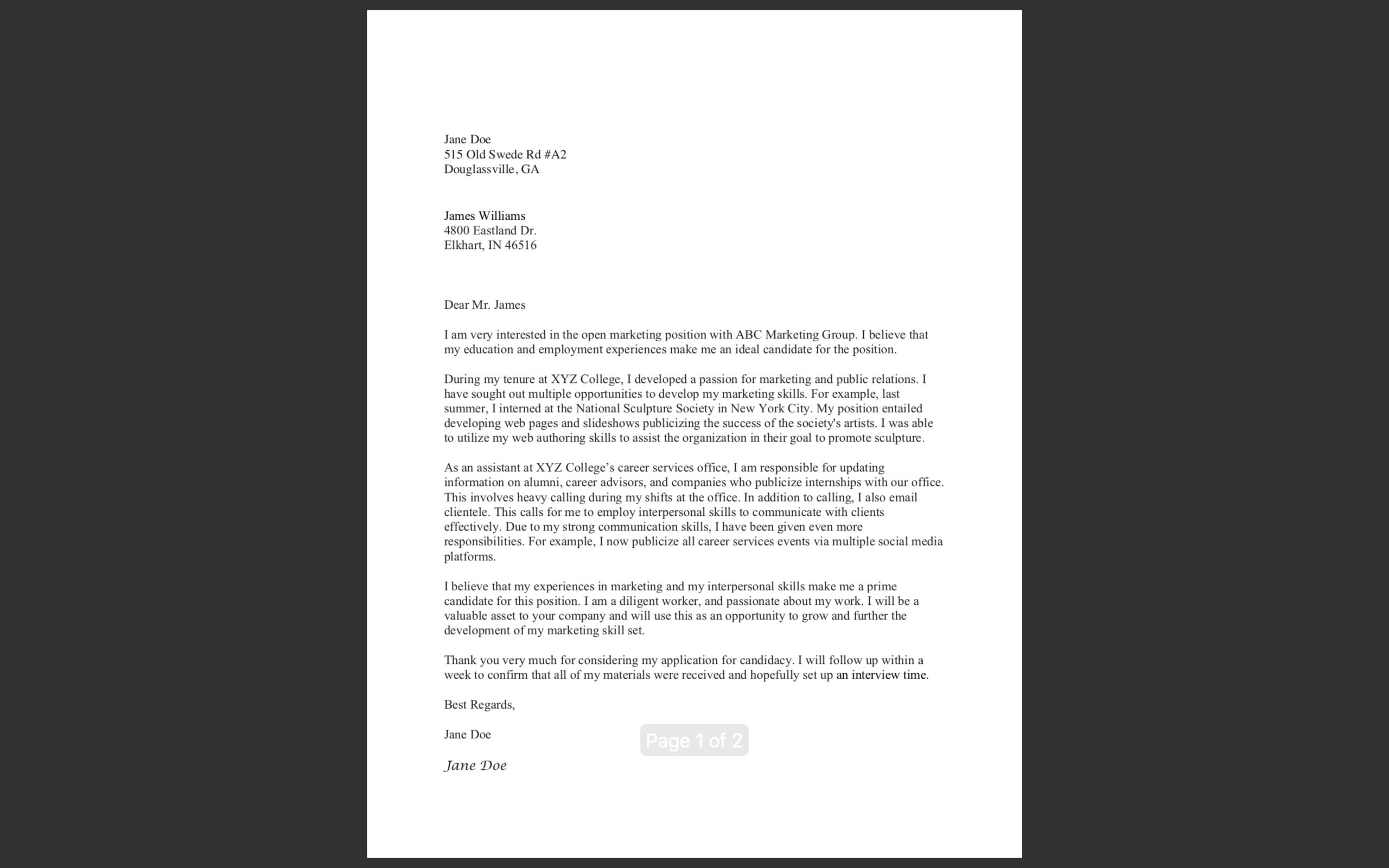Cover Letter Tenure Cover Letter Templates For Your Resume | Resume
