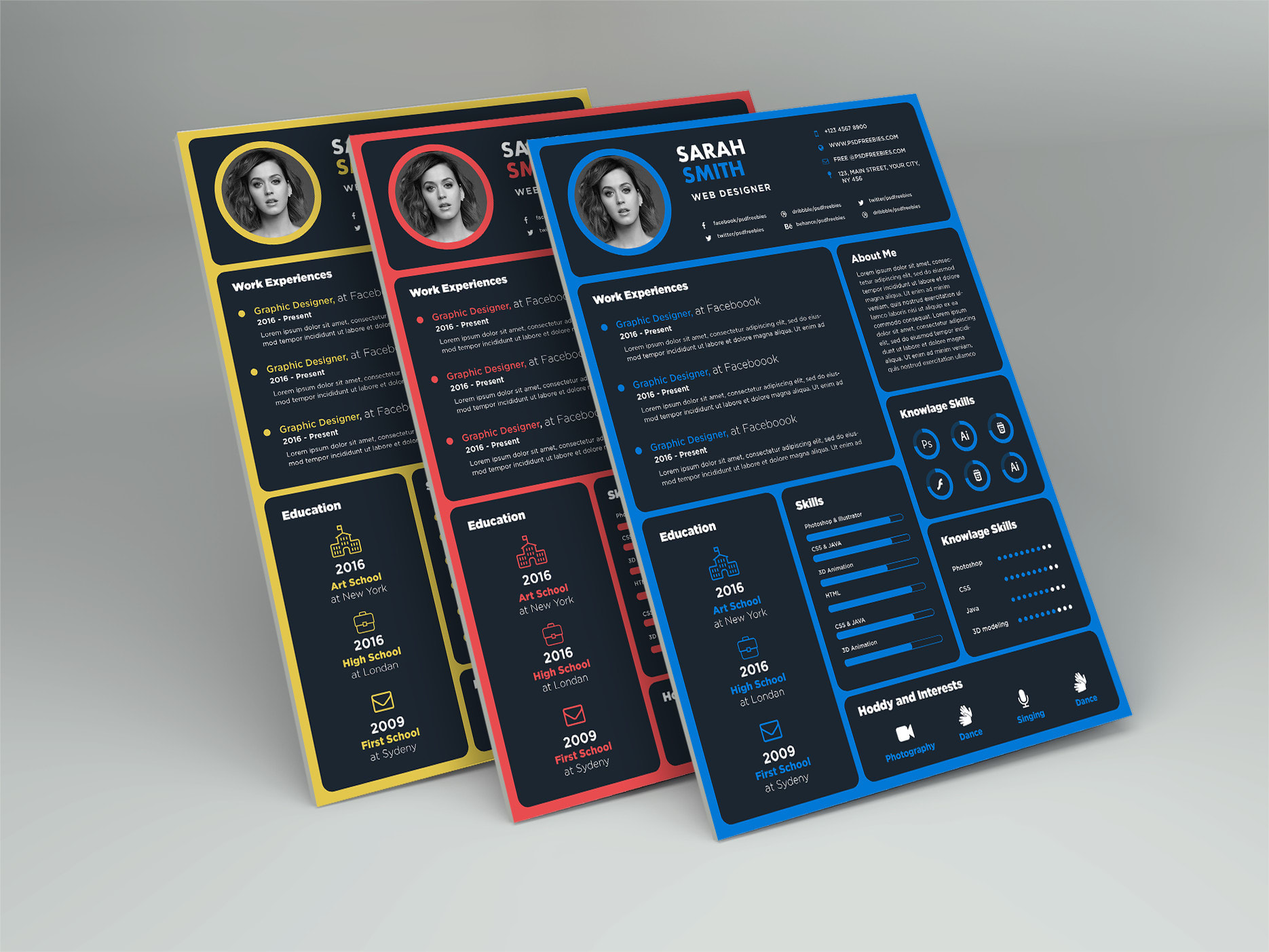 2016 Resume Infographics Resume Cv Set With Infographics And Timeline