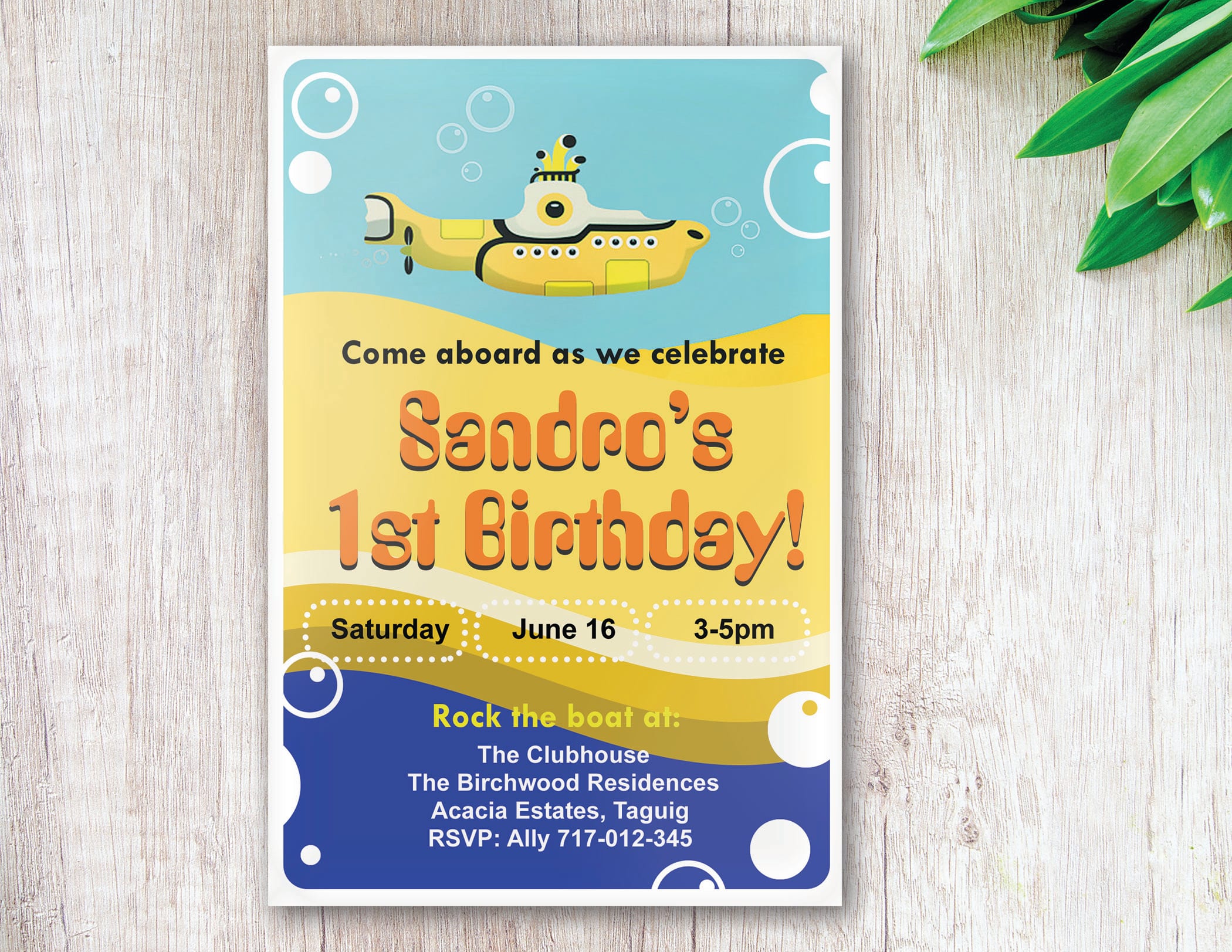Beatles Invitation Template