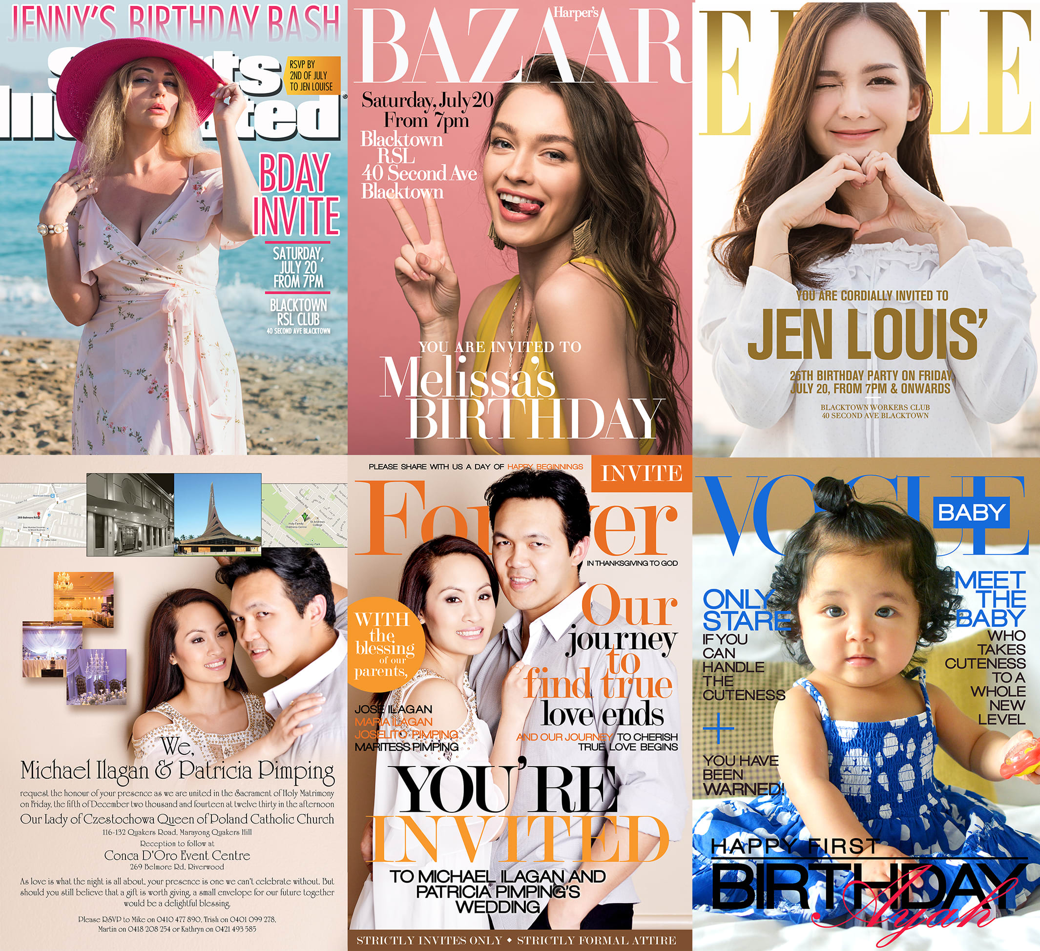 Magazine Invitation Templates