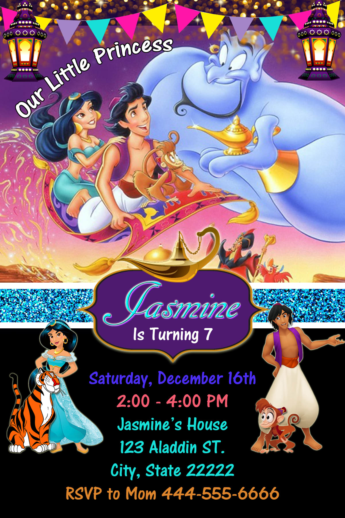 DIY Aladdin Birthday Invitation Printable By, 48% OFF