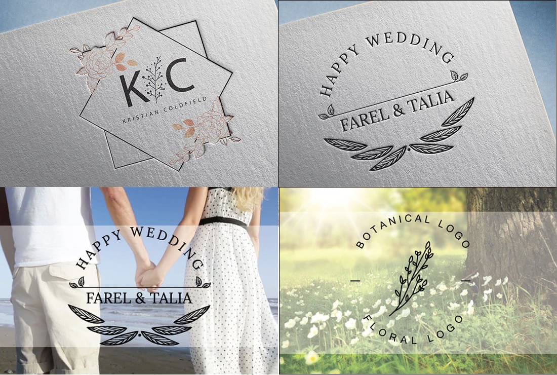 Wedding logo mockup photos - Weddingsavor.com