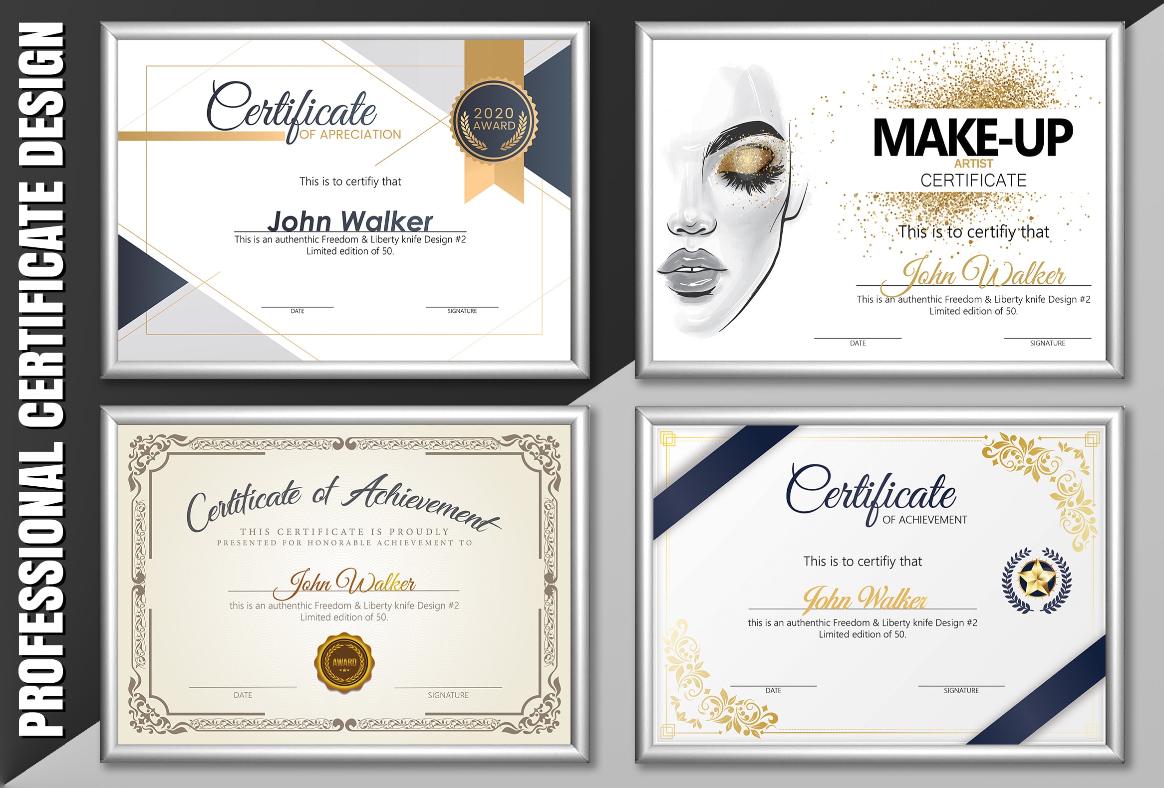 Makeup Certificate Design - Makeup Vidalondon