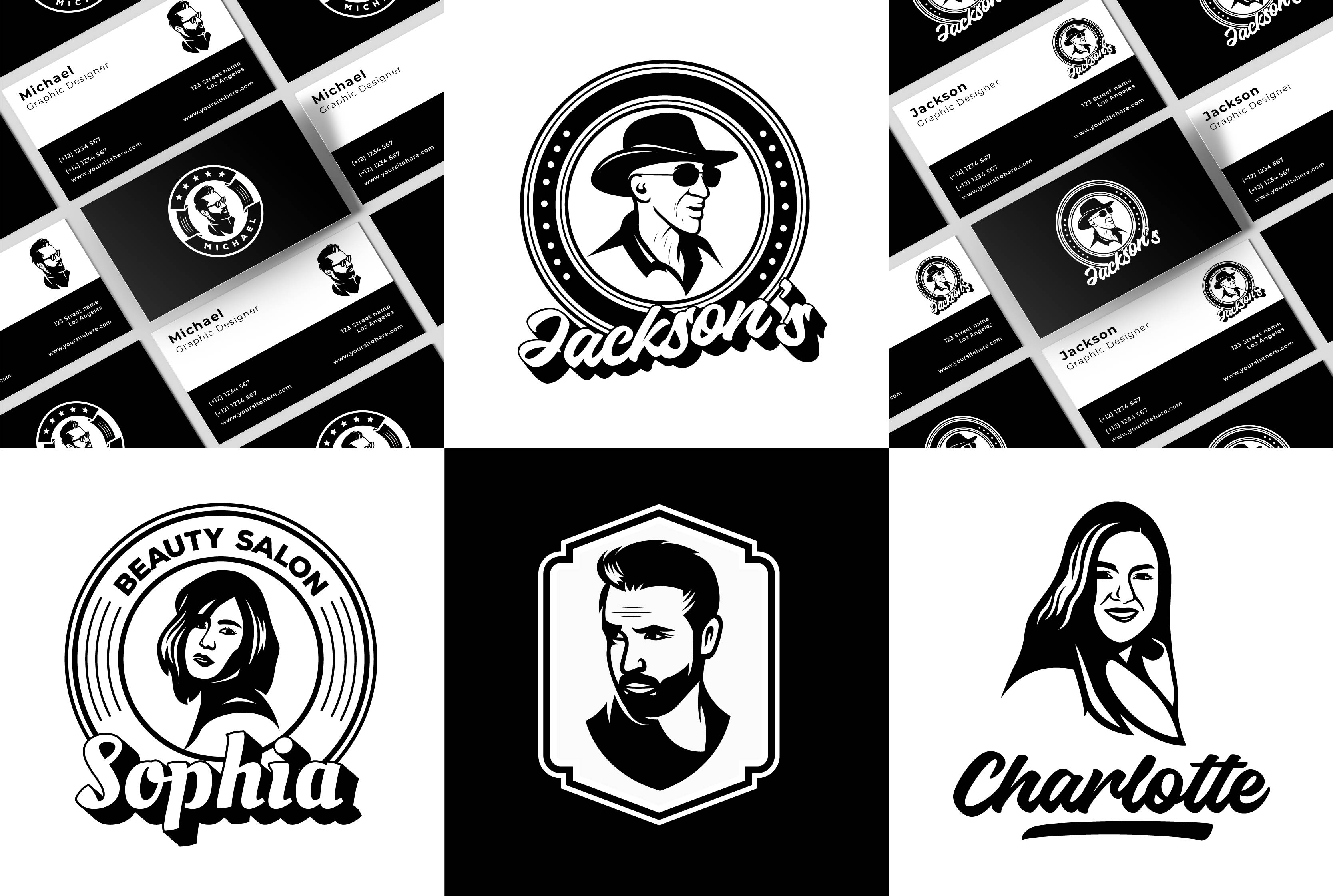Portrait Graphic Design Logo