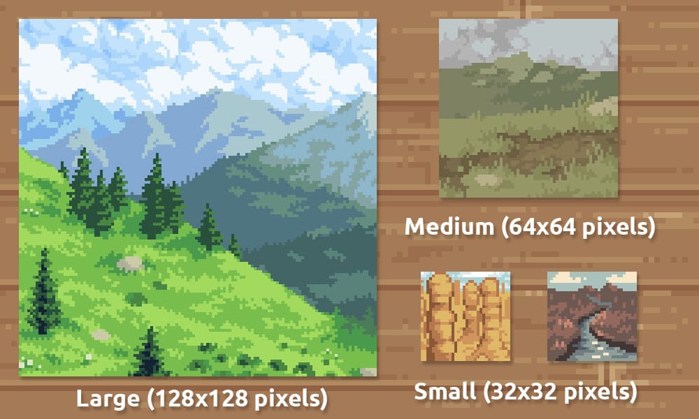 Small Pixel Scenery Backgrounds Pixel Art Background With Grass, Sky