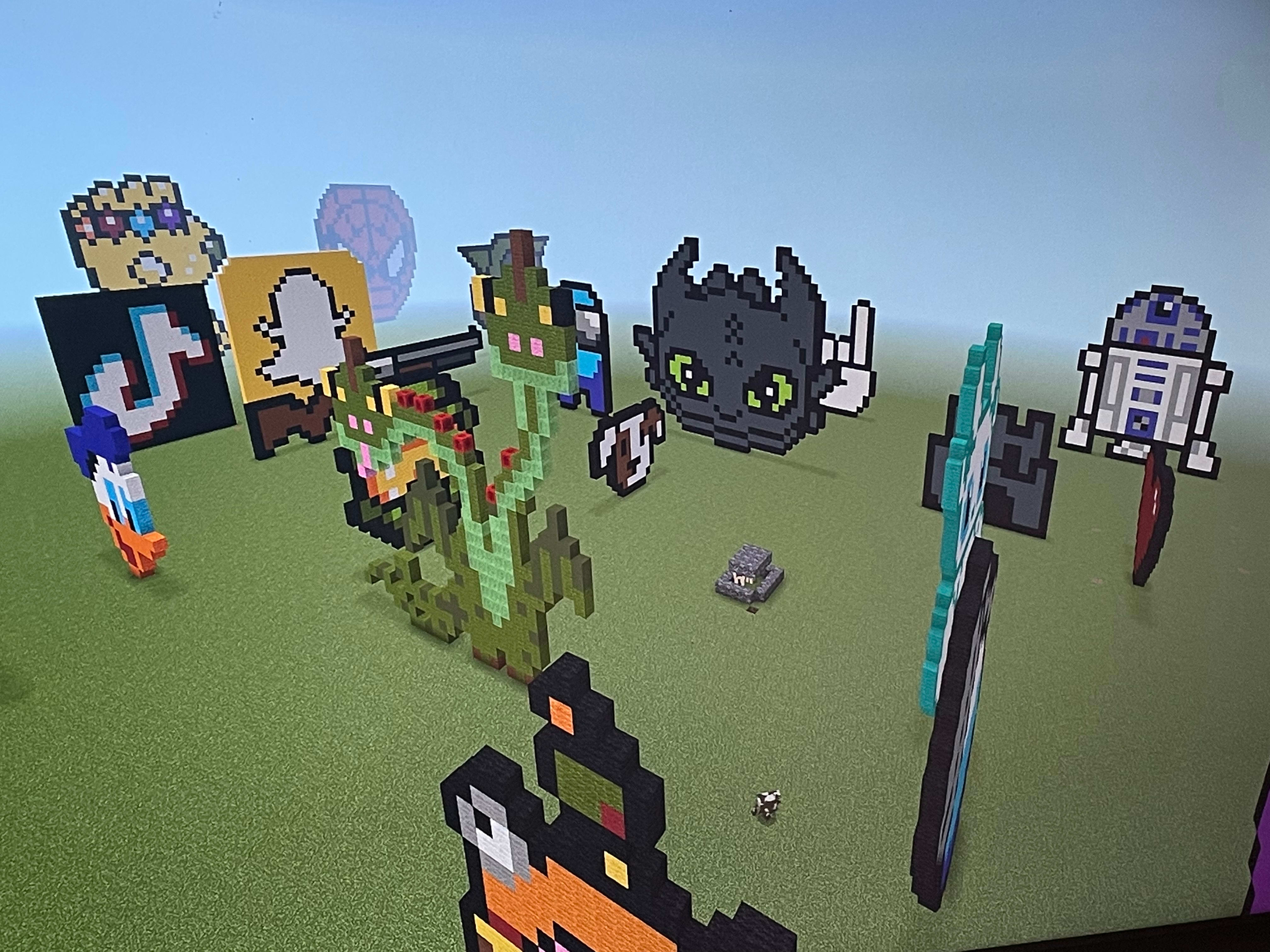 Basic Pixel Art Minecraft Project