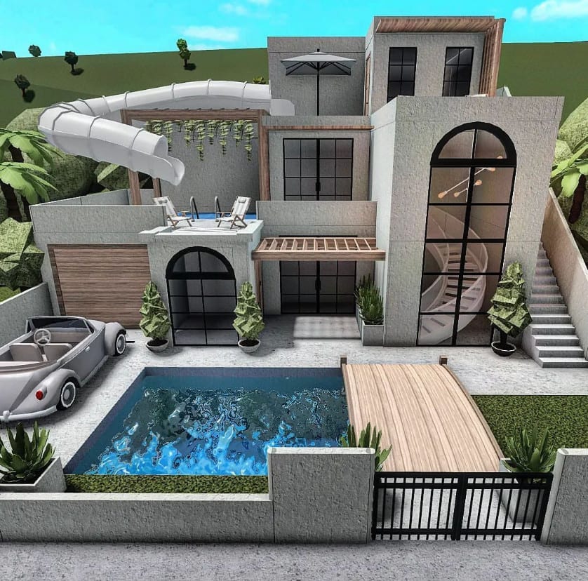 Easy Modern Bloxburg House Tutorial BLOXBURG: Summer Modern Family