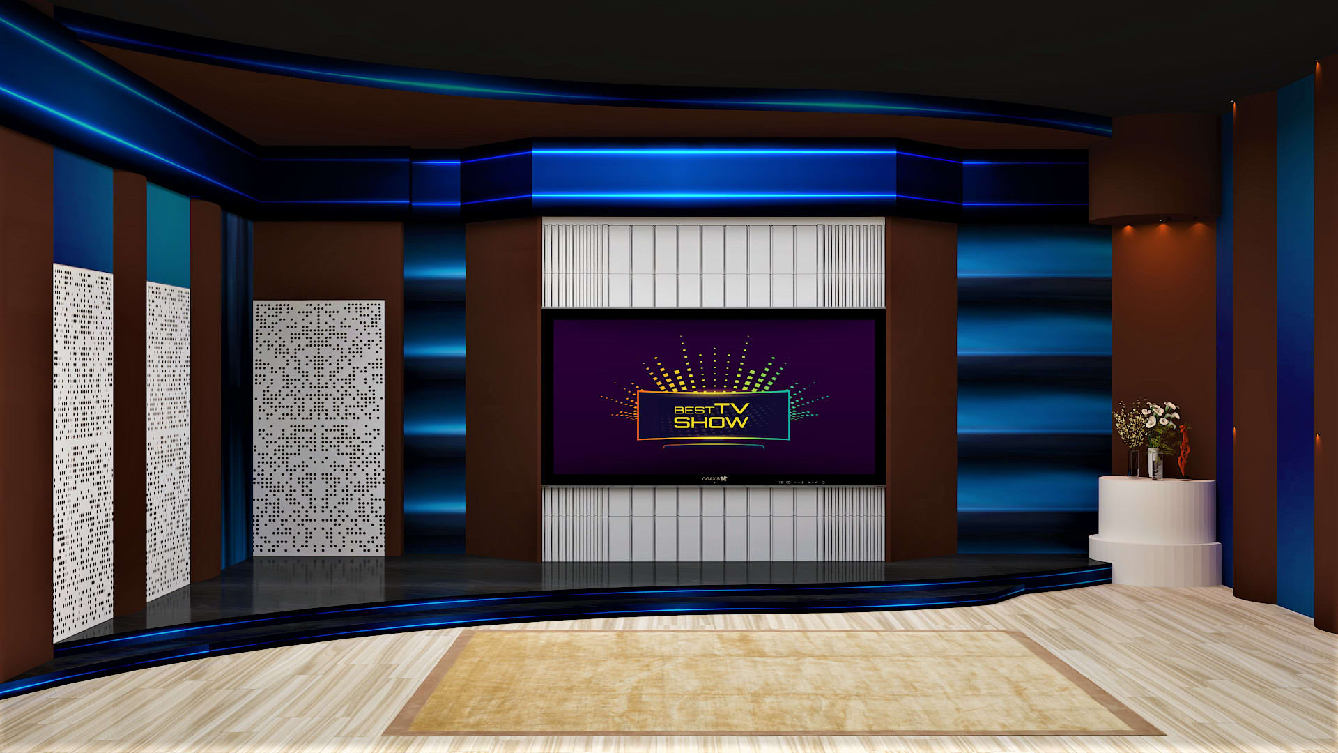 Talk Show Studio Set Design Virtual Studio Set For Talk Show By
