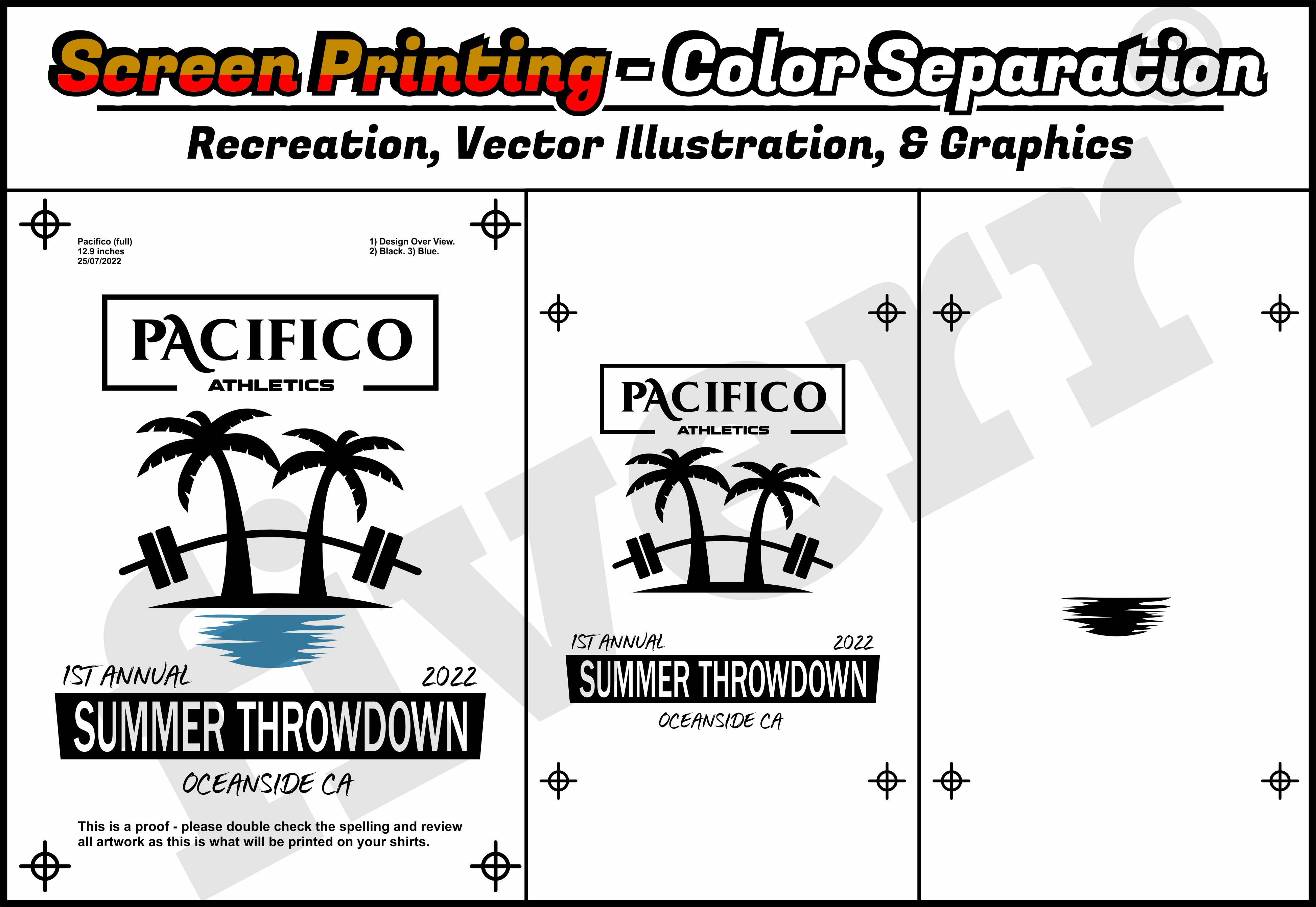 artwork separation for screen printing