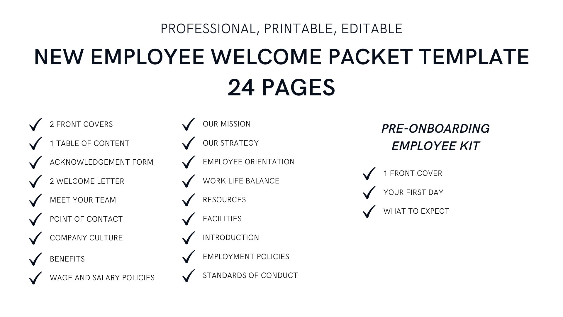 New Employee Packet Template