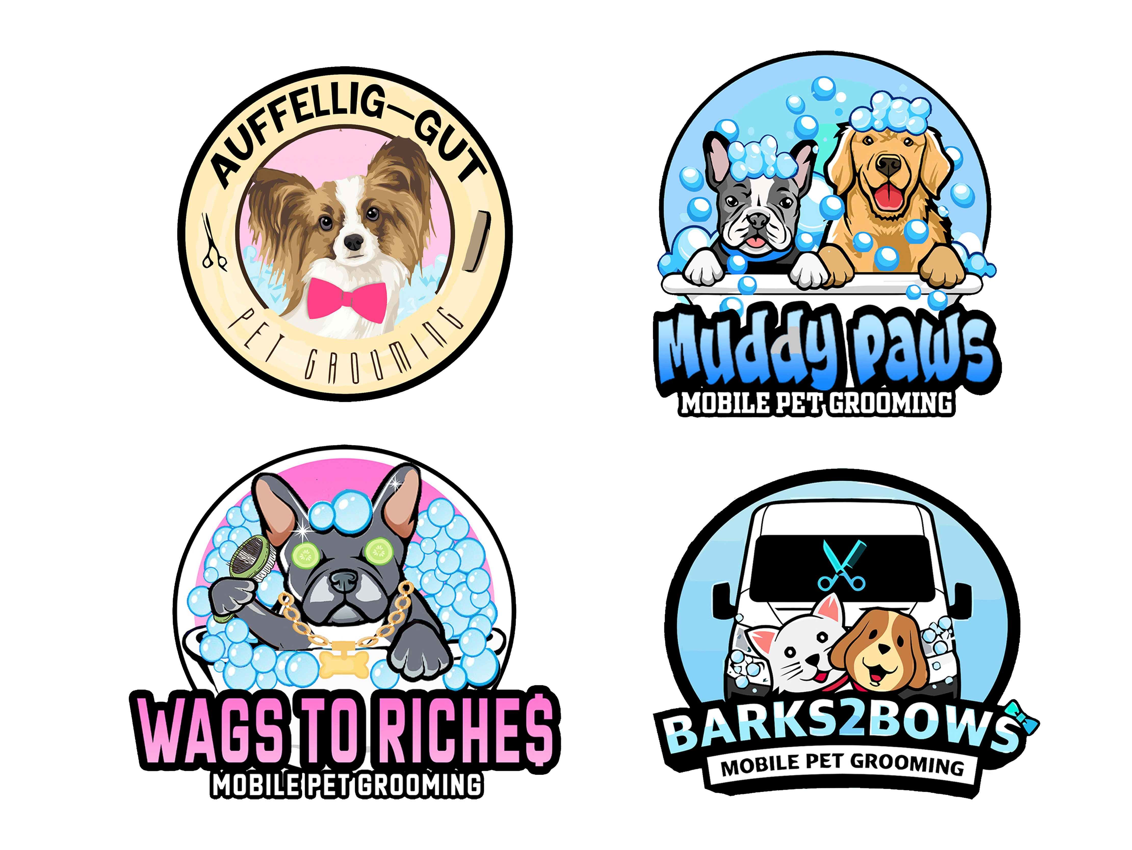 Mobile Dog Grooming Logo