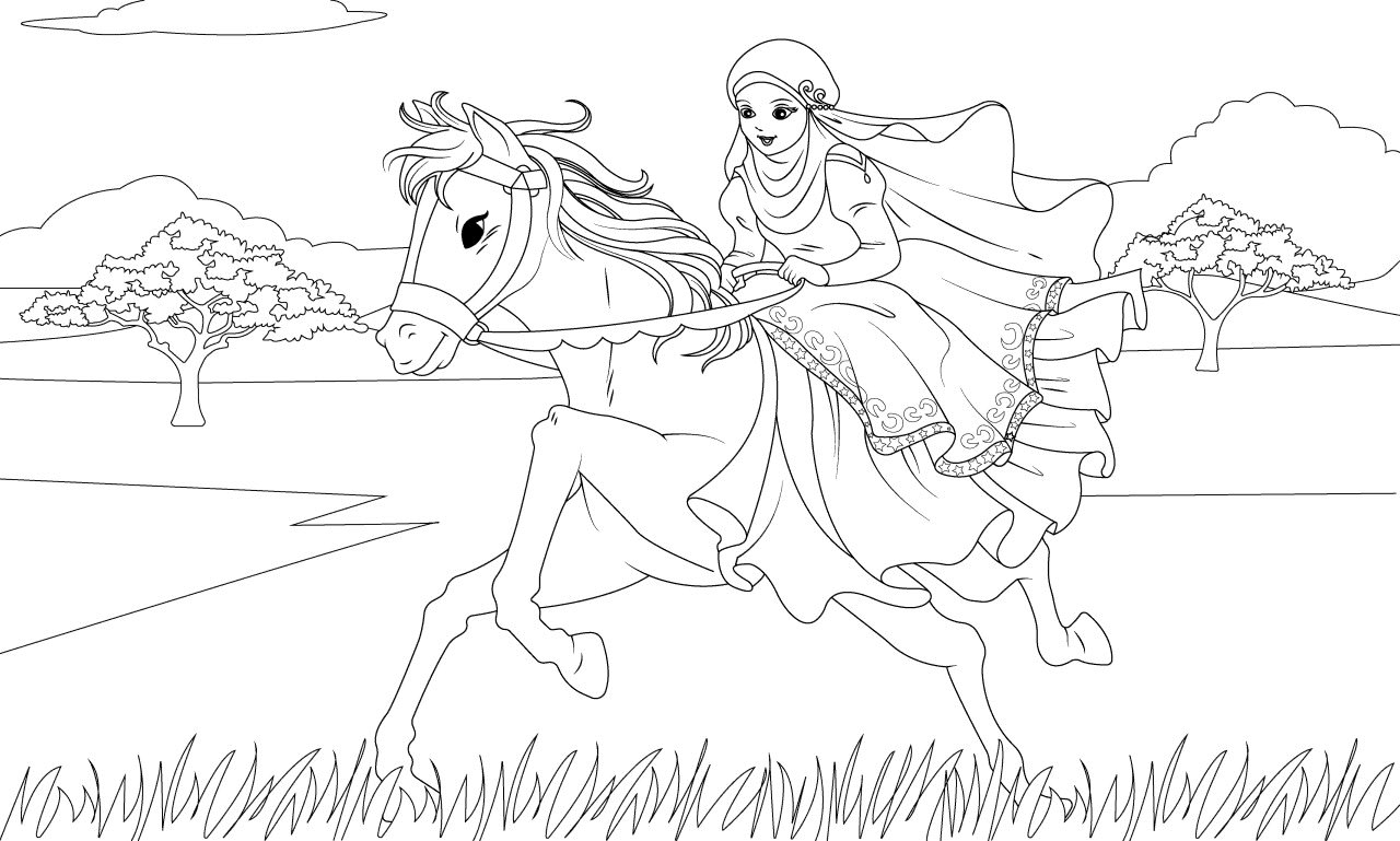arabian horse coloring book