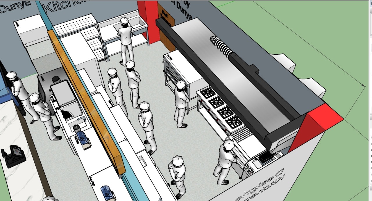 Restaurant Sketchup 9820. Sketchup Restaurant Interior Model Download