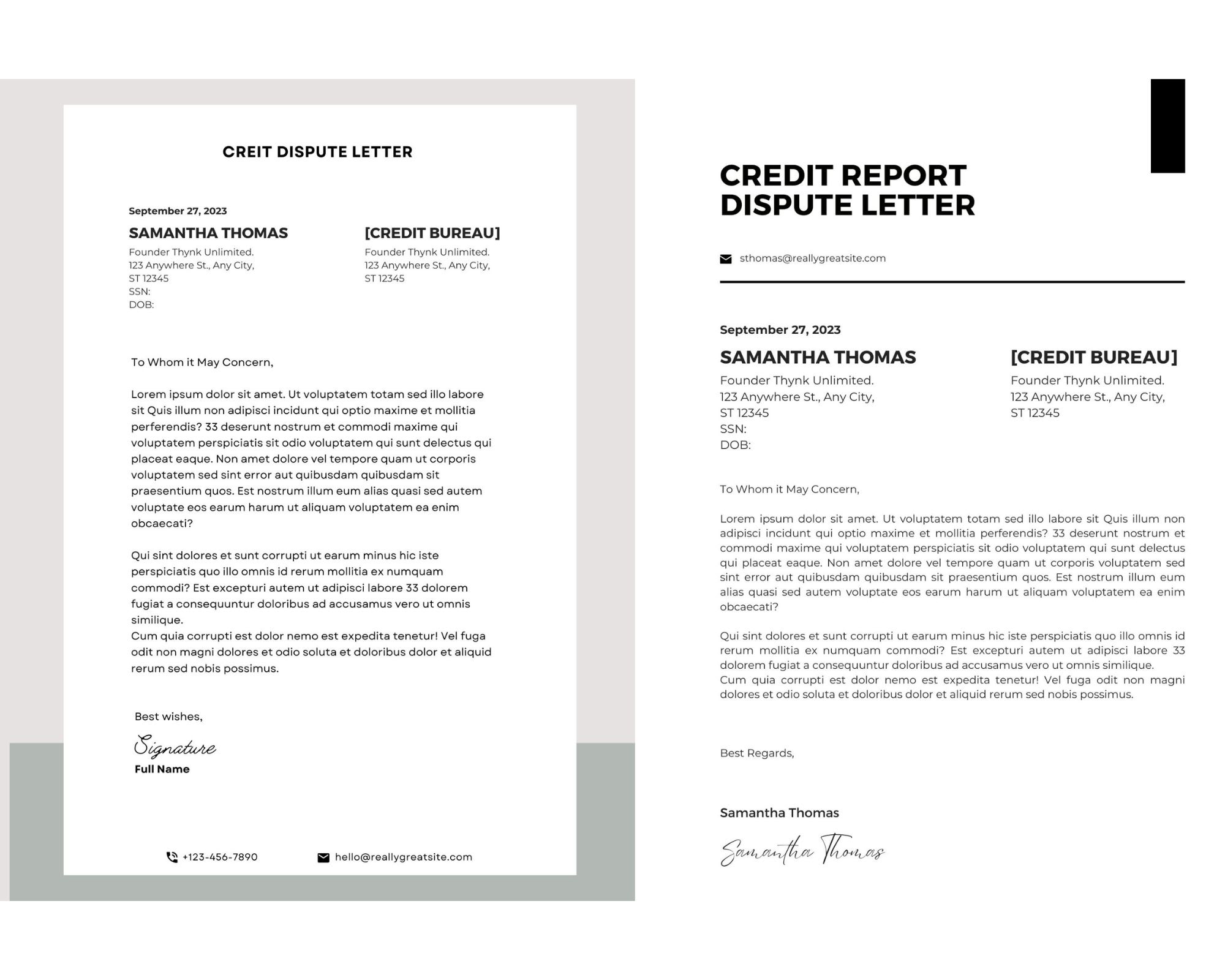 Credit Dispute Letter Format Credit Report Dispute Letter In Word,