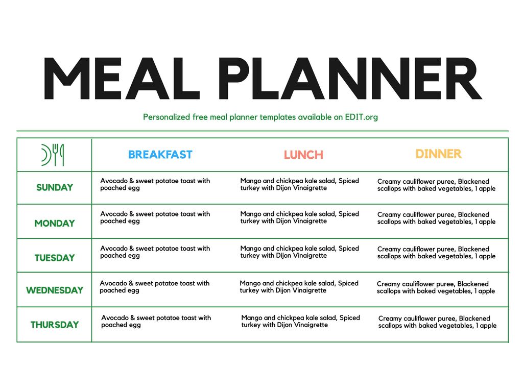Clean Eating Meal Plan