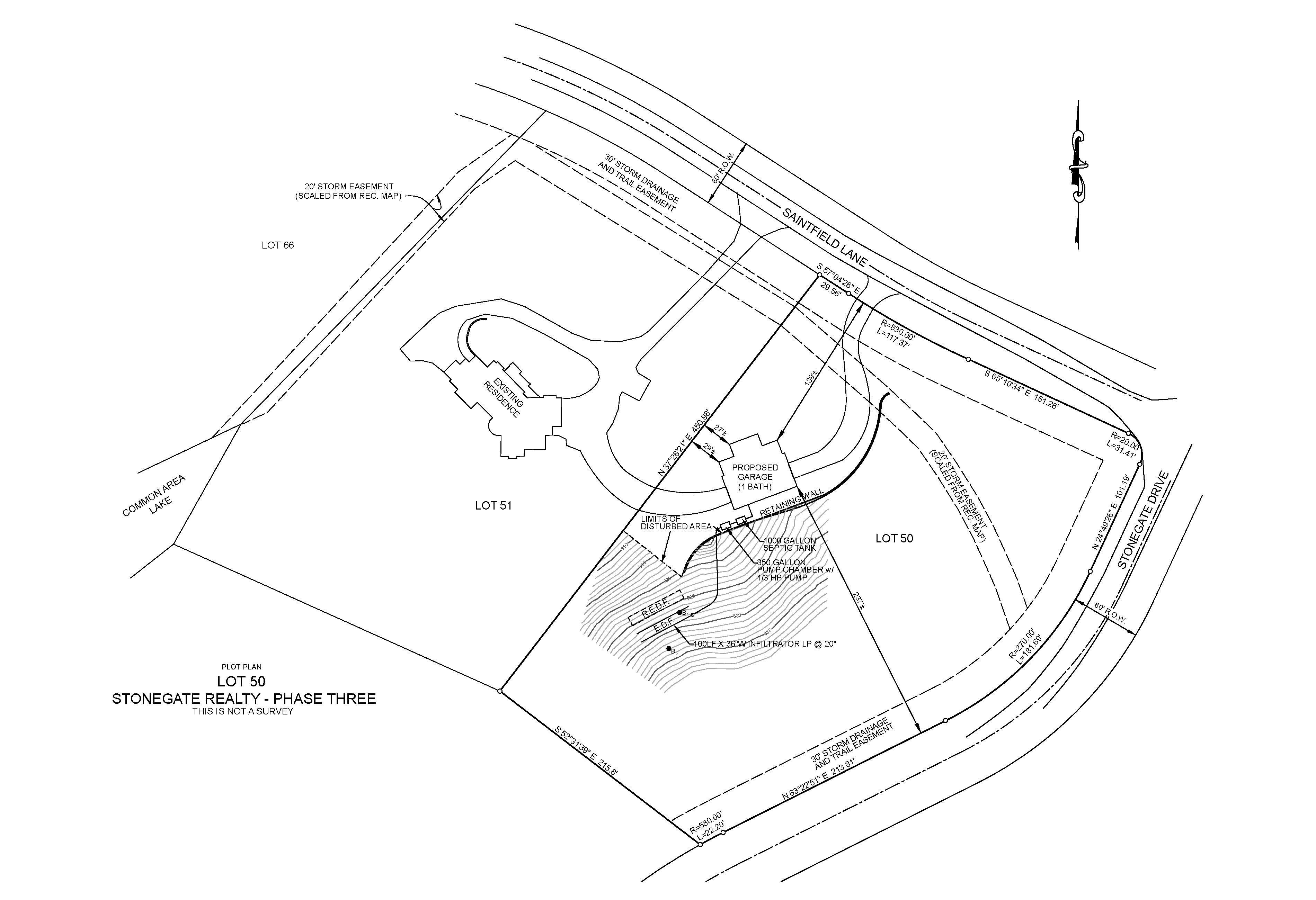 Septic Plot Plan Drawing