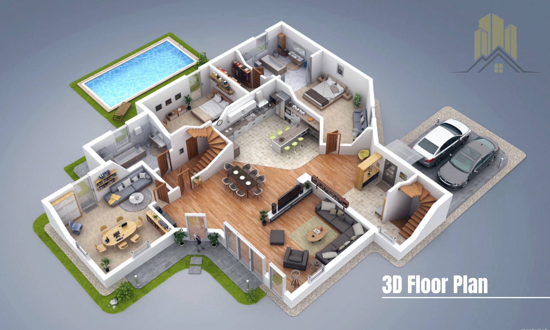 Planos De Planta Futuristas En 3d