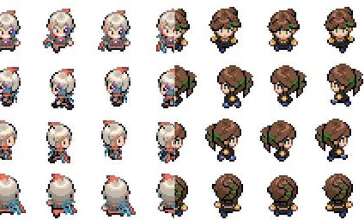 Sprites De Marche De Personnages Pokémon Impression Artistique For
