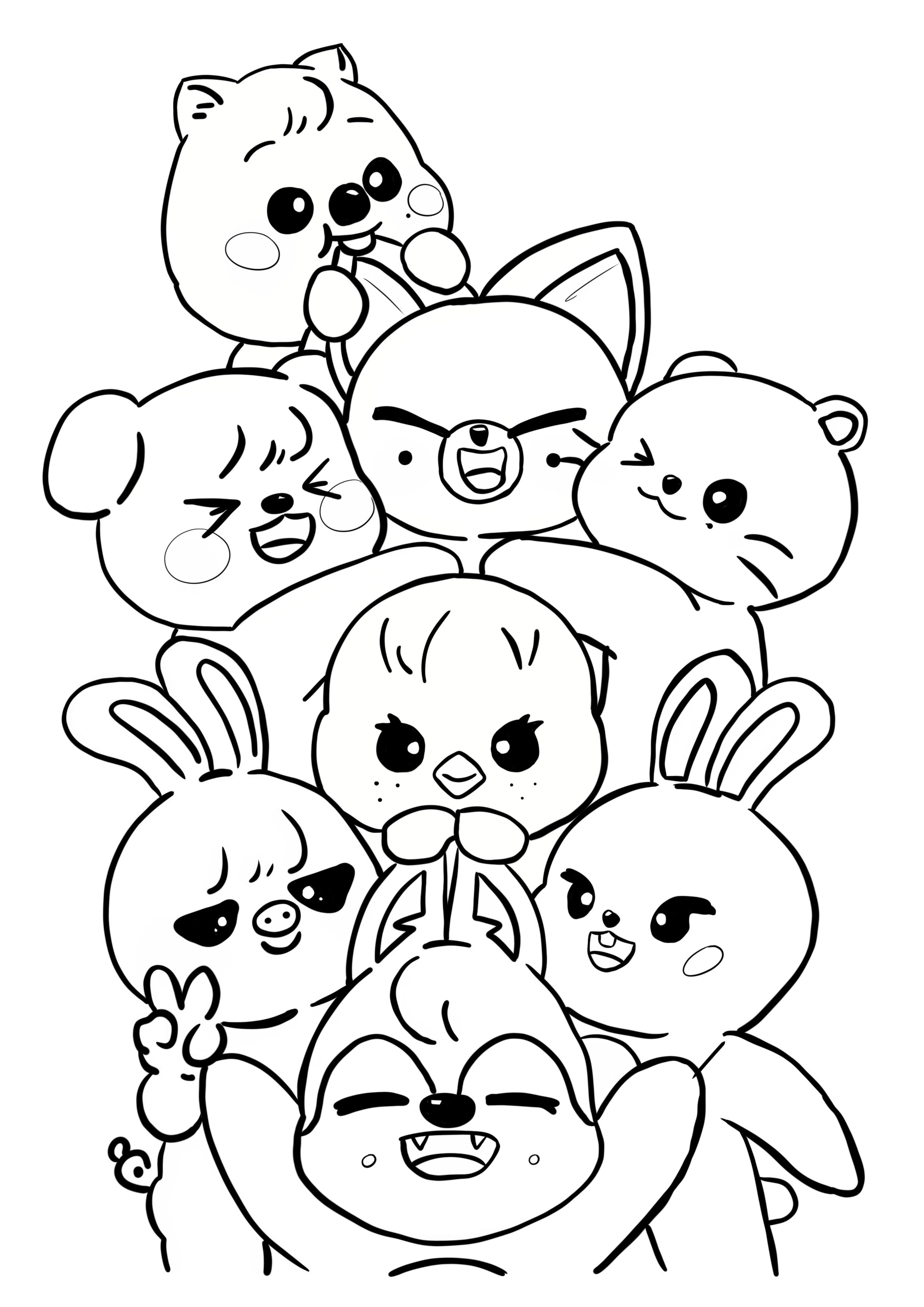 kpop coloring pages skz
