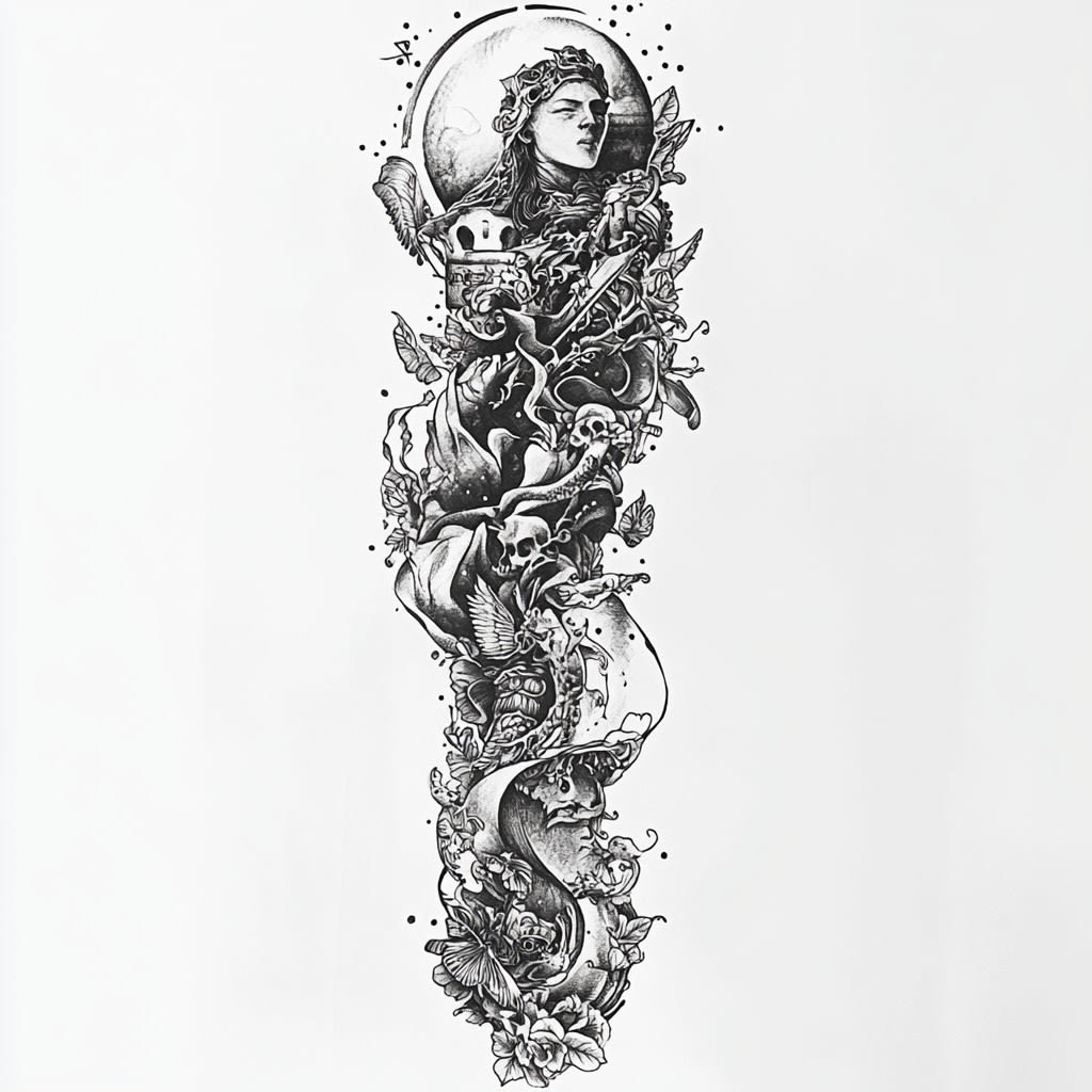 Tattoo Sleeve Layout Template