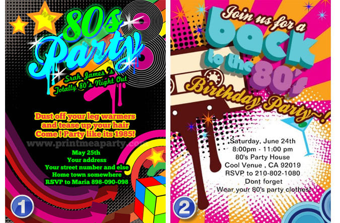 1960s Invitation Templates